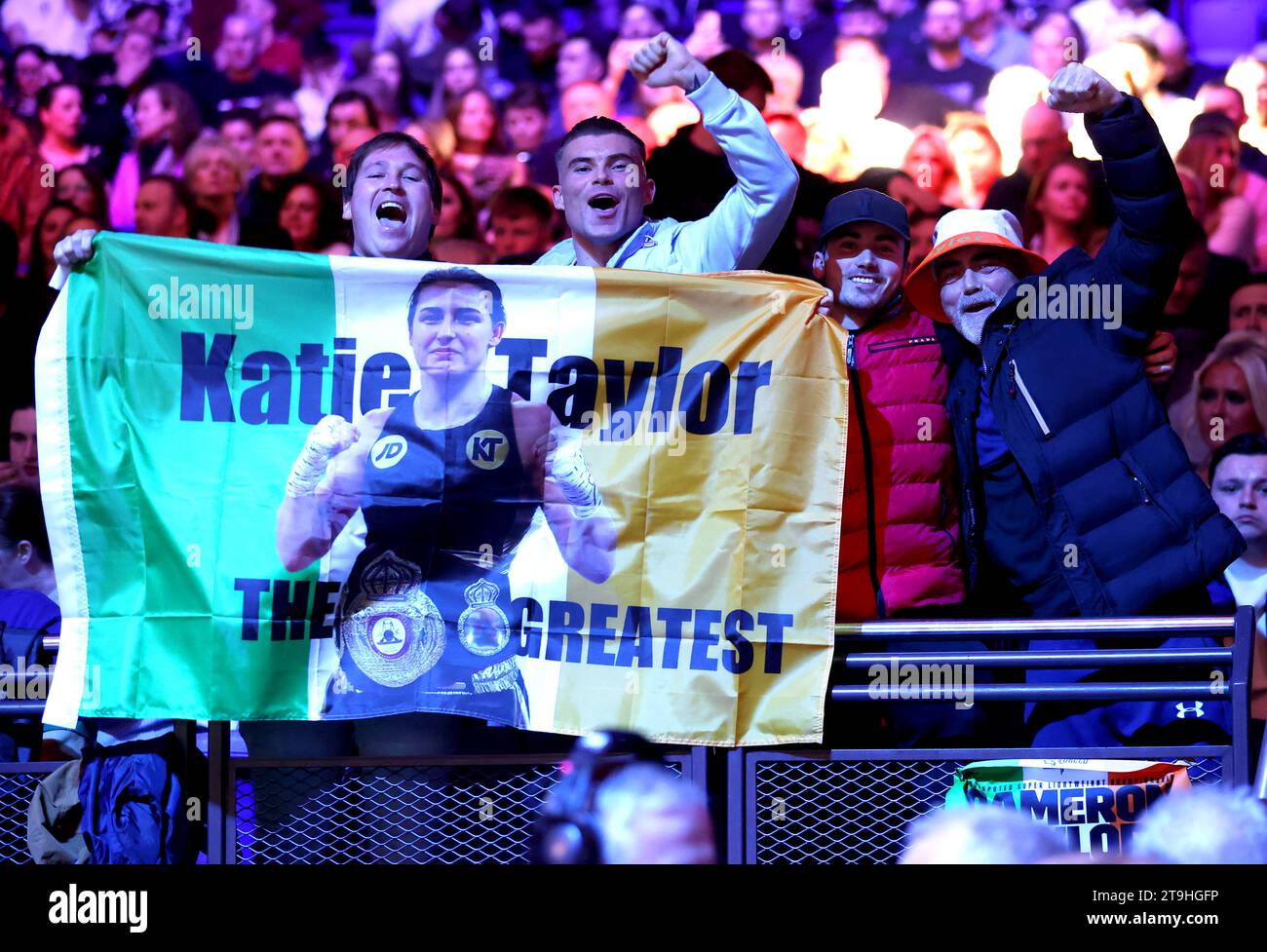 Katie Taylor fans in the crowd ahead of the Undisputed Super ...
