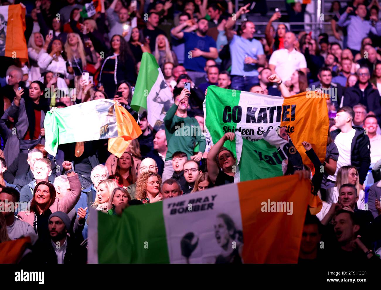 Katie Taylor fans in the crowd ahead of the Undisputed Super ...