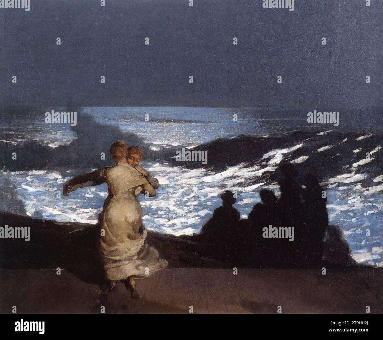 Summer Night (detail) 1890 by Winslow Homer Stock Photo - Alamy