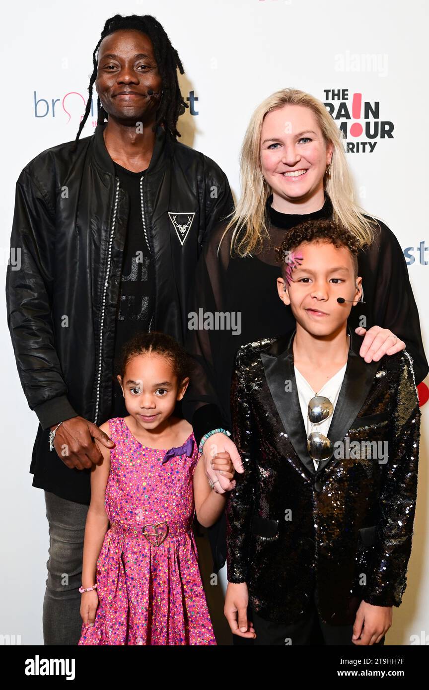 Studio Society, London, UK. 253 Nov, 2023. Olugbenga Adelekan and wife Bethan, Maya Adelekan and ...