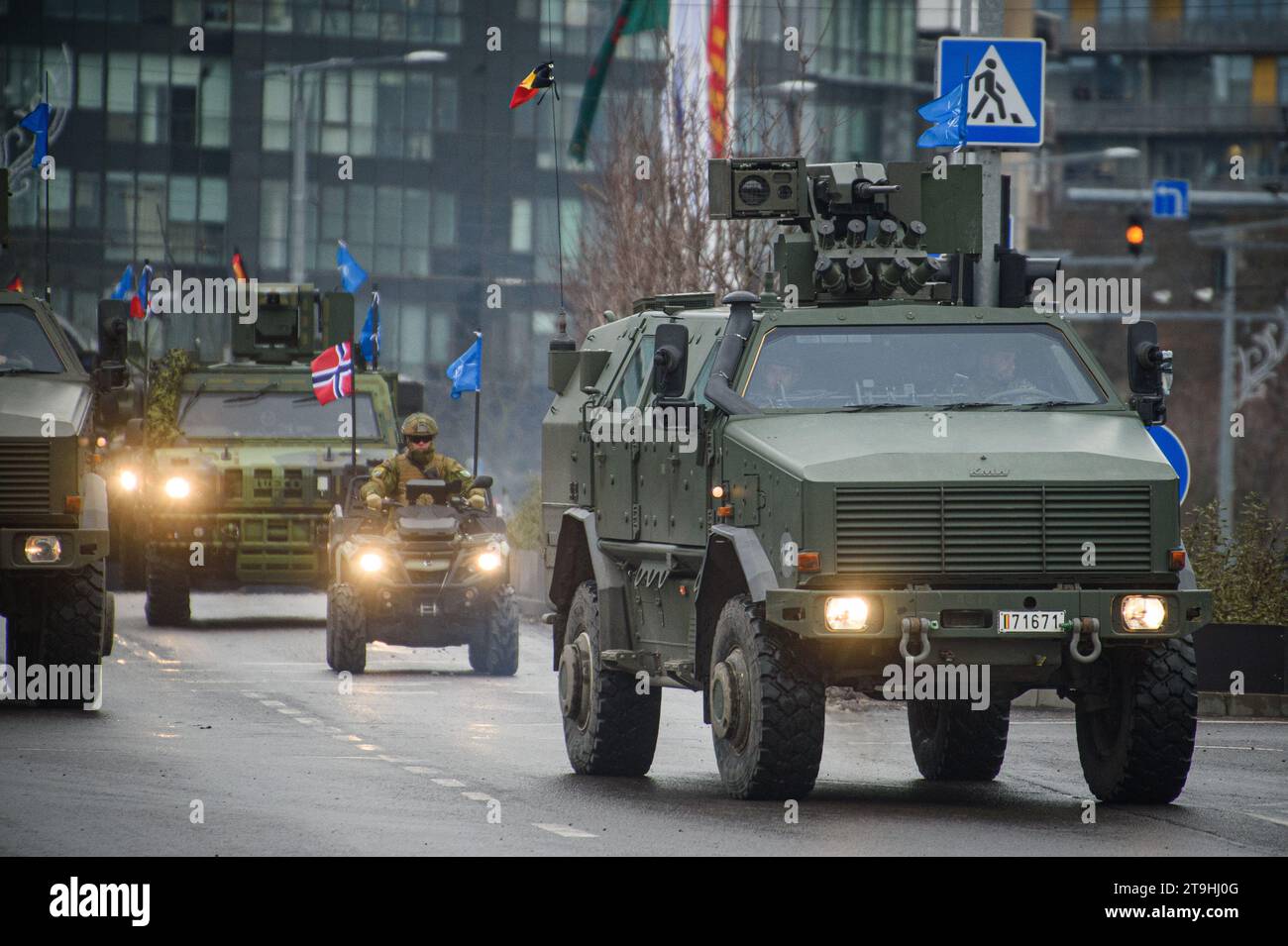 Vilnius, Lithuania. 25th Nov, 2023. Belgian army heavily armored ...