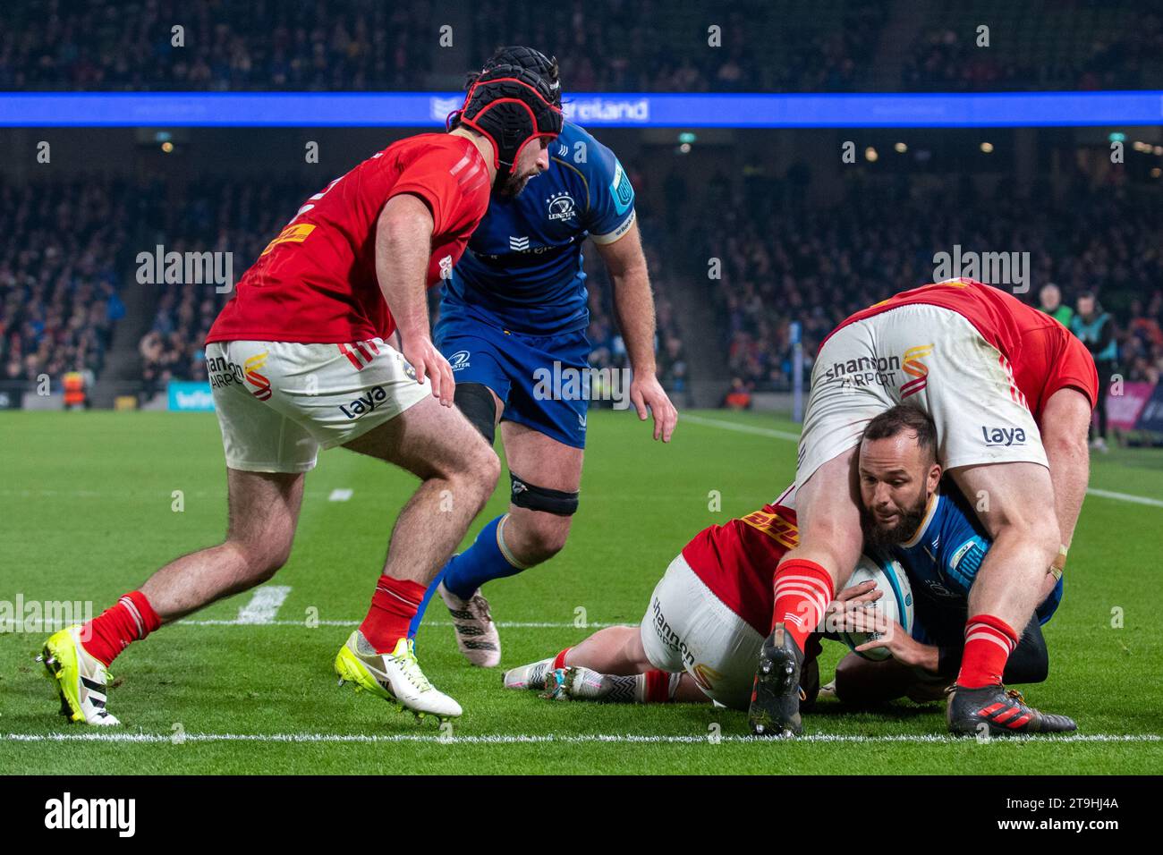 Dublin, Ireland. 25th Nov, 2023. Jamison Gibson-Park of Leinster with ...
