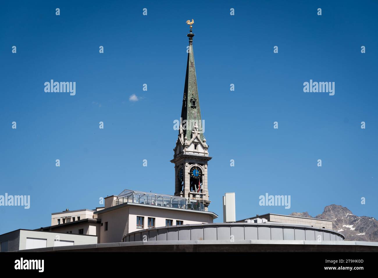 Switzerland, St.Moritz - June 6, 2023: city landscape with buildings ...