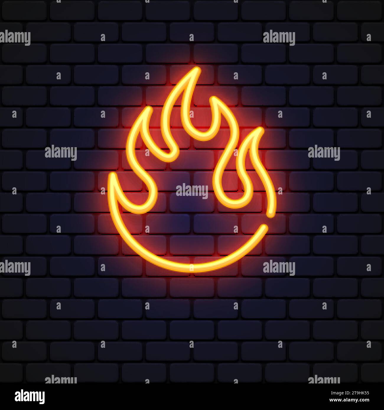 Fire neon for decoration design. Vector illustration Stock Vector Image ...
