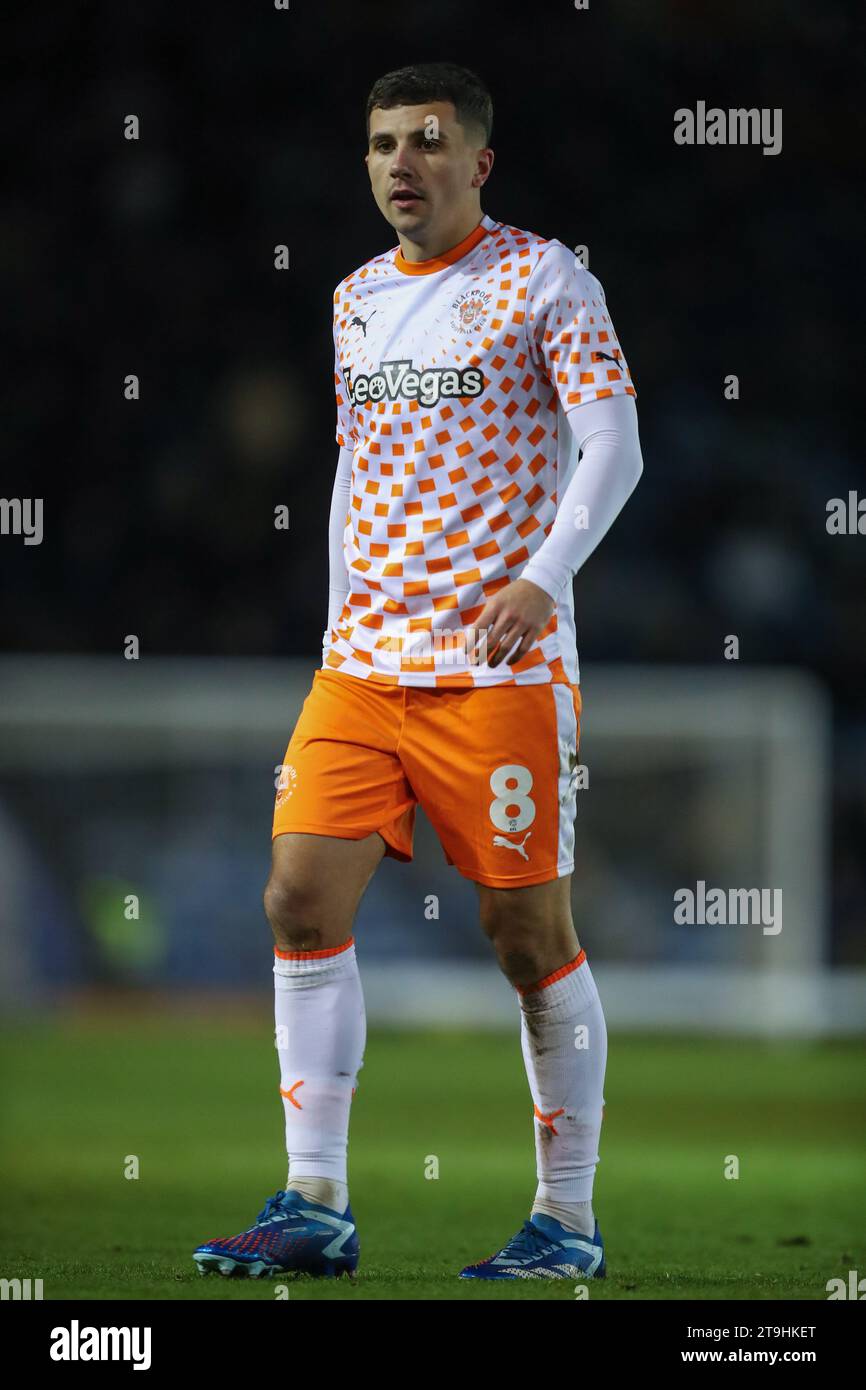 Albie Morgan #8 of Blackpool during the Sky Bet League 1 match ...