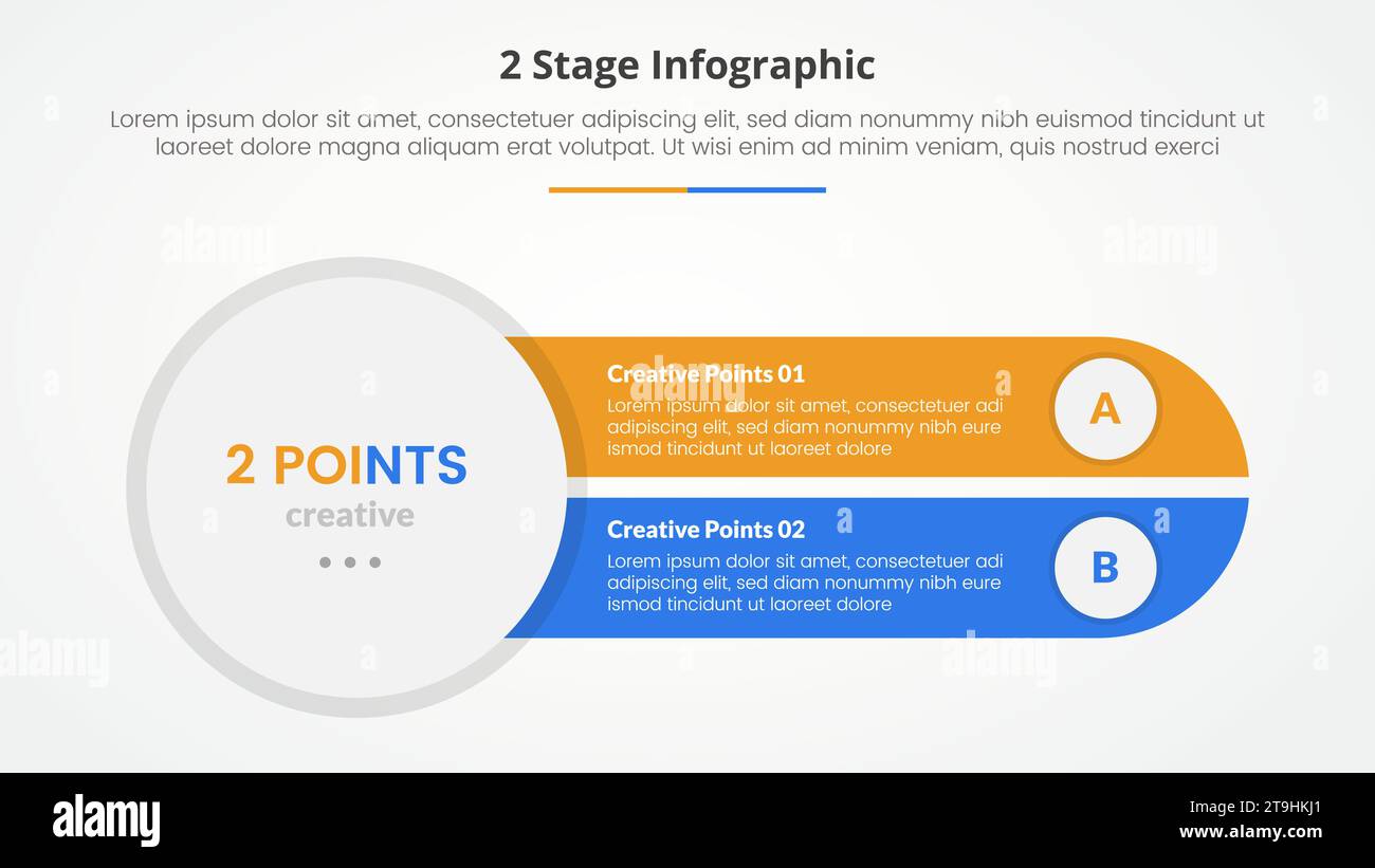 2 points stage template for comparison opposite infographic concept for ...