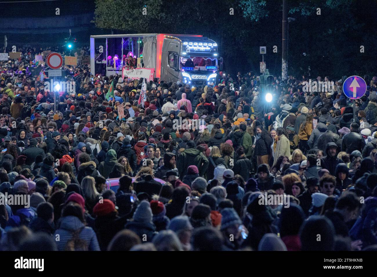 Rome, Italy. 25th Nov, 2023. The truck that should be at the head of ...