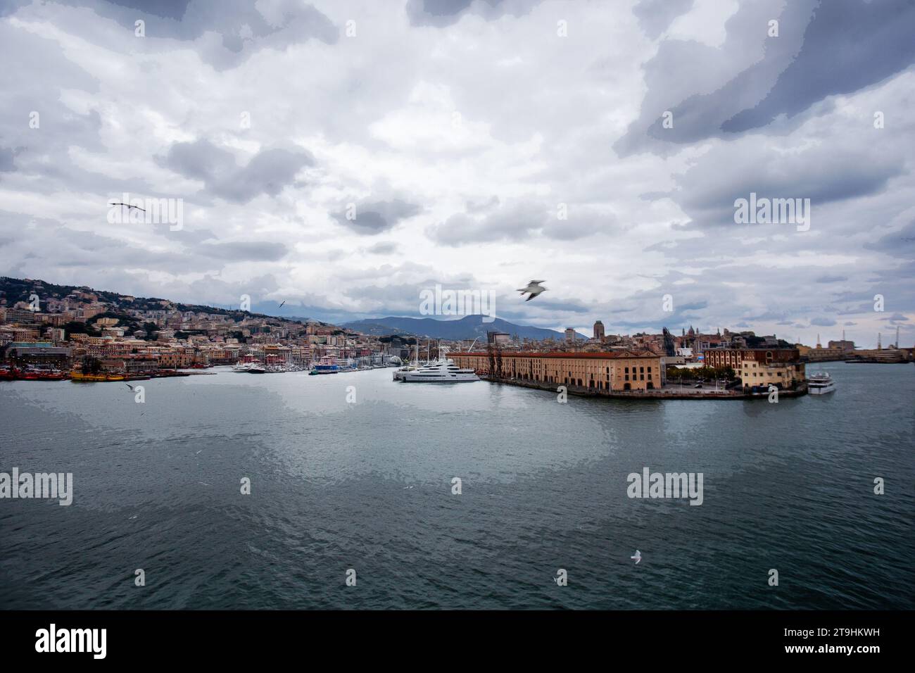 Yachts in summer genoa downtown hi-res stock photography and images - Alamy