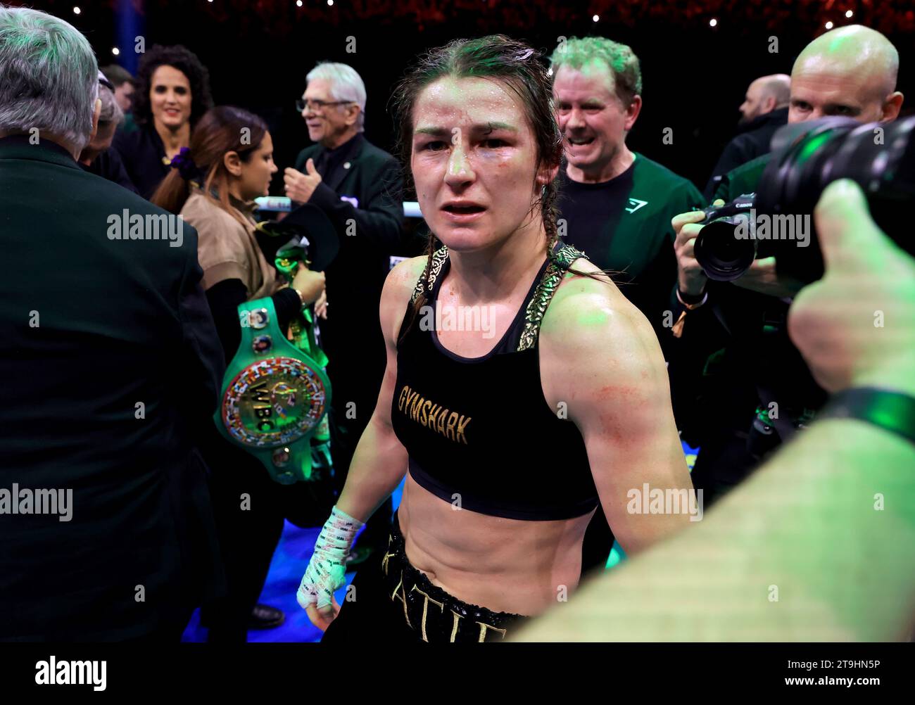 Katie Taylor after winning her Undisputed Super Lightweight ...