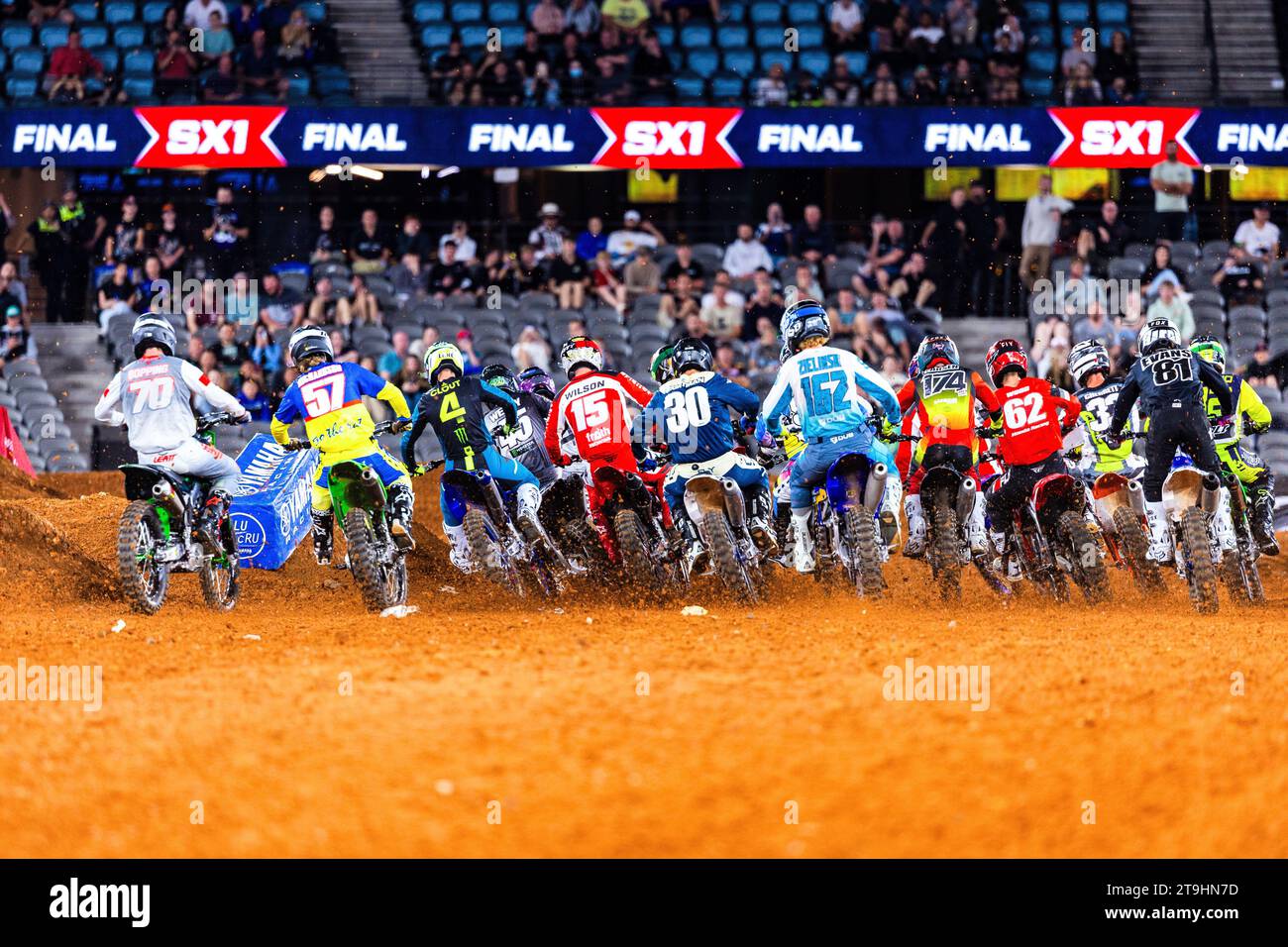Melbourne, Australia, 24 November, 2023. Start of Australian Supercross ...