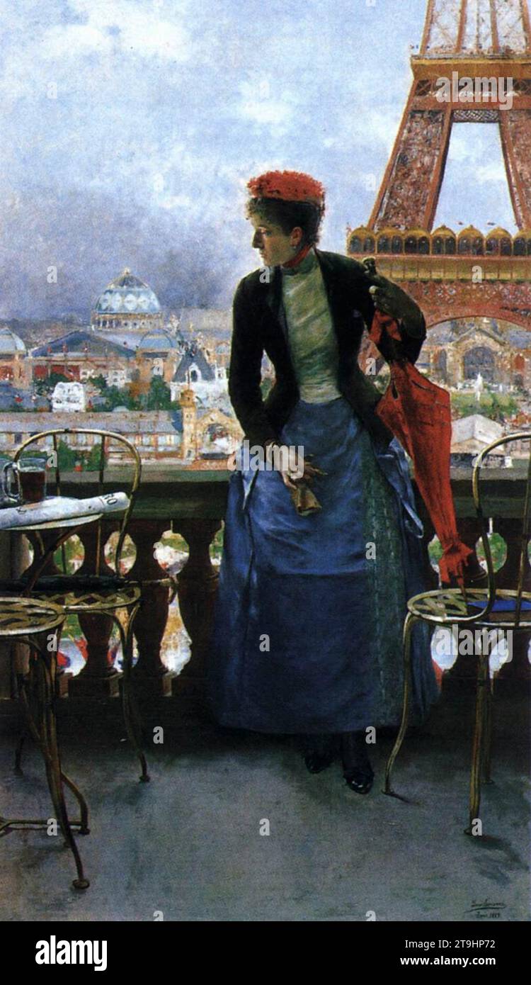 A Lady at the Paris World Fair 1889 by Luis Jimenez Aranda Stock Photo ...