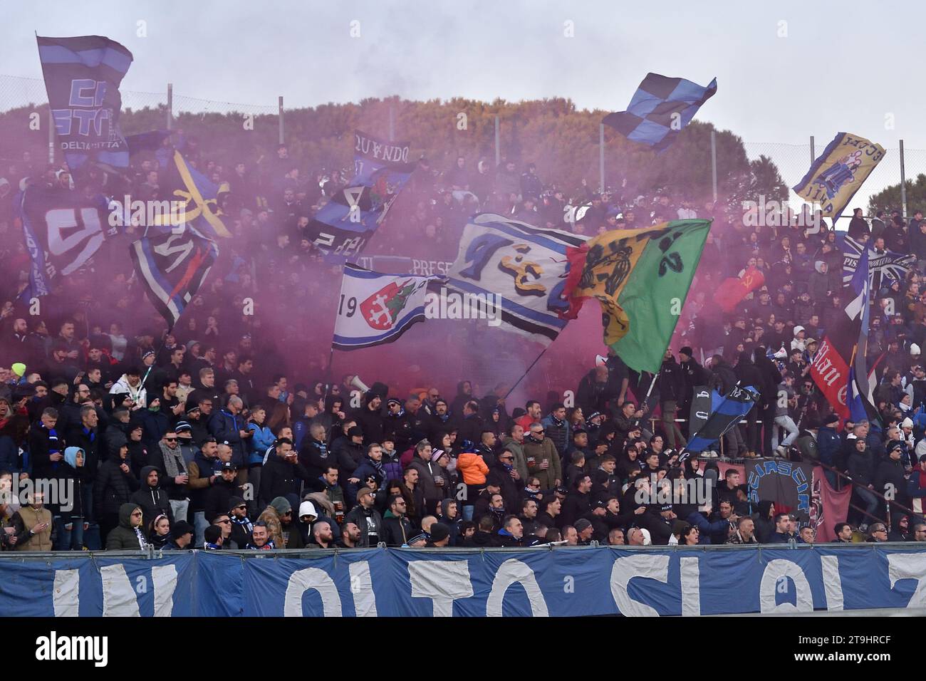 Pisa, Italy. 25th Nov, 2023. Fans of Pisa during Pisa SC vs Brescia ...