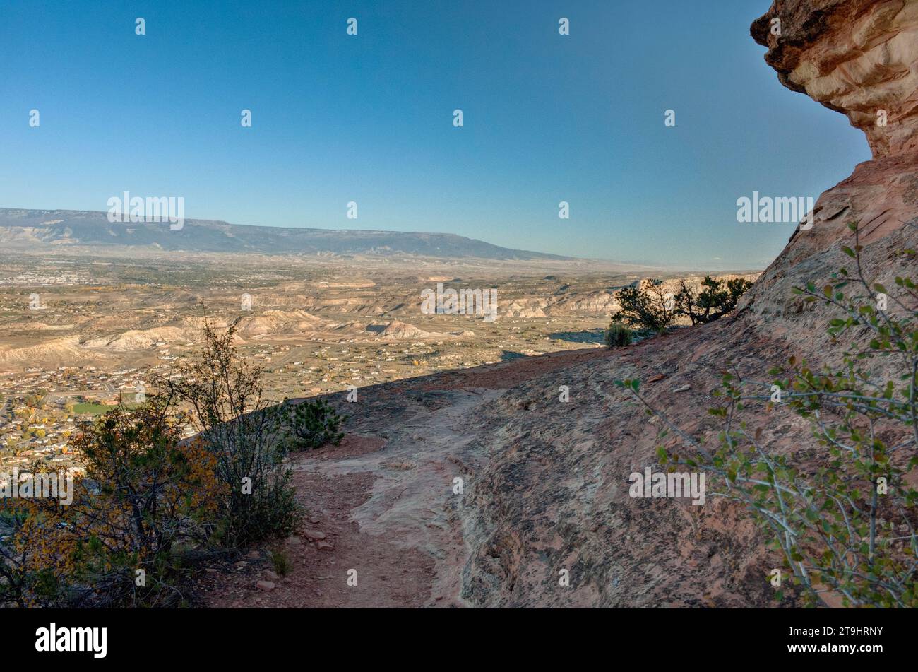 The Grand Valley and Grand Mesa, as seen from the Liberty Cap Trail in ...