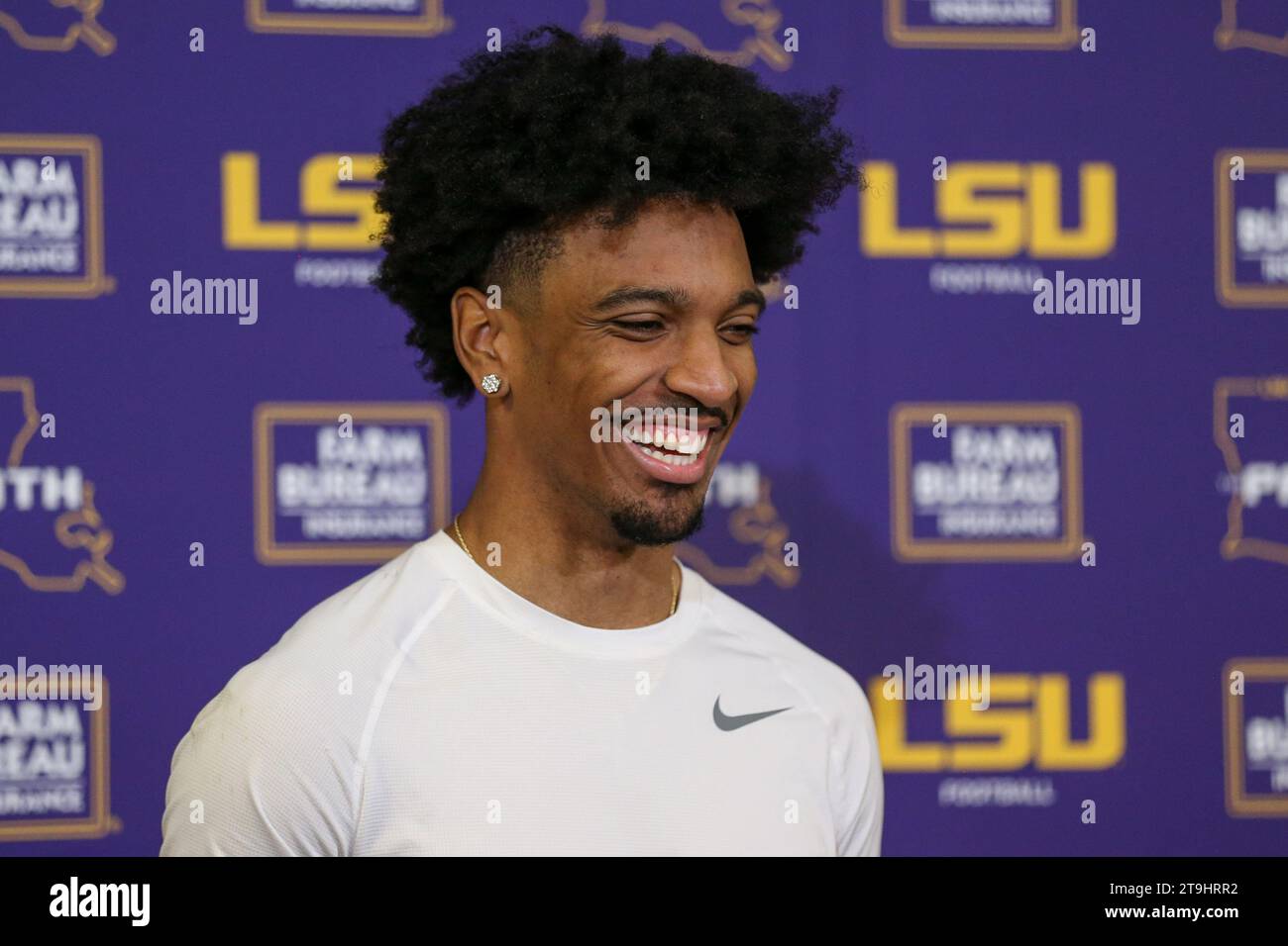 Baton Rouge, LA, USA. 25th Nov, 2023. LSU quarterback Jayden Daniels (5 ...
