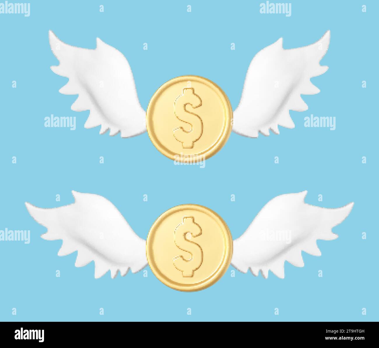 3d render flying dollar bill Stock Vector Images - Alamy