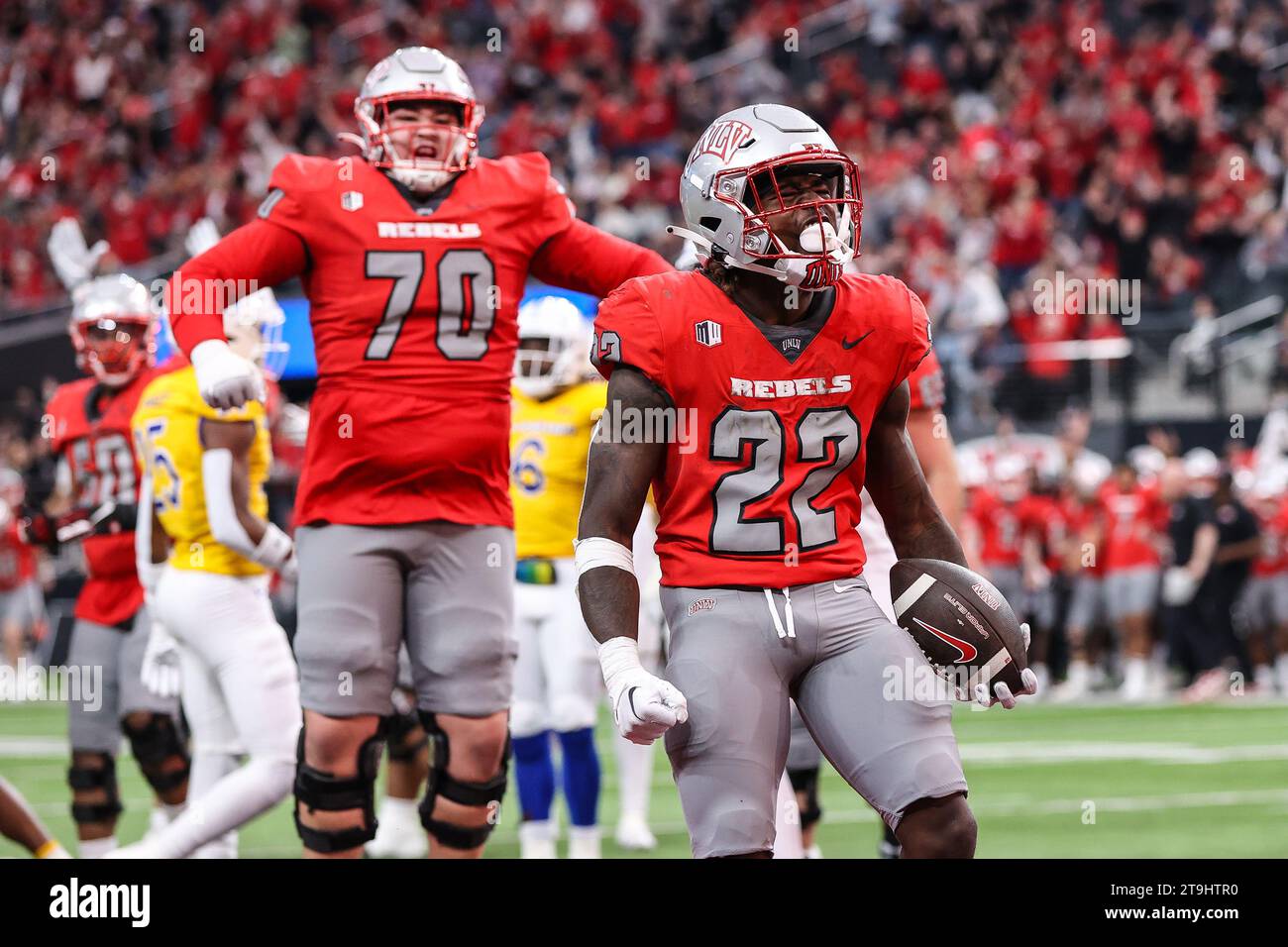 Las Vegas, NV, USA. 25th Nov, 2023. UNLV Rebels running back Jai'Den ...