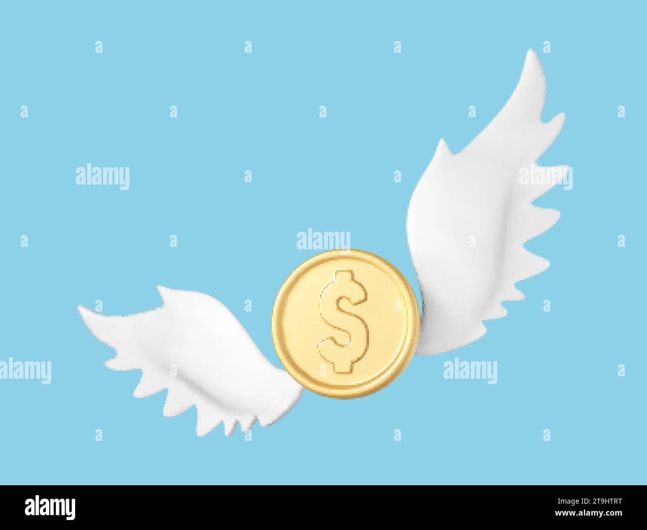 3d render flying dollar bill Stock Vector Images - Alamy