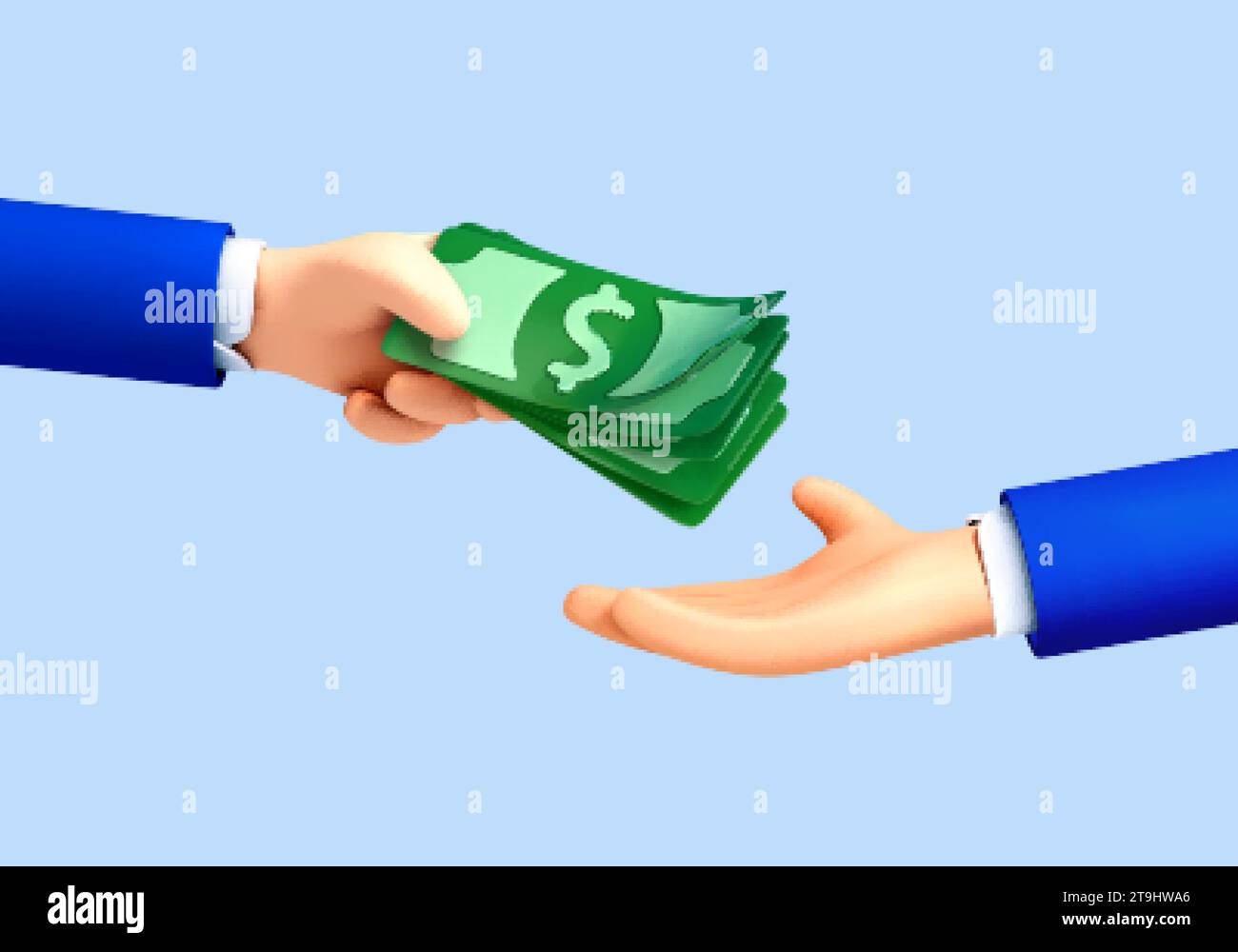 Money exchanging hands Stock Vector Images - Alamy