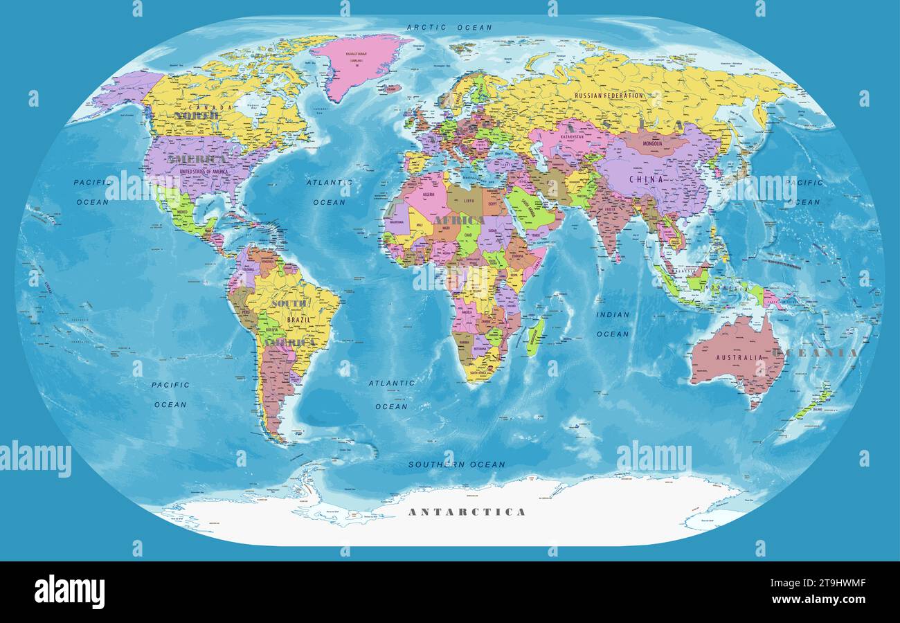 Political world map Contains information licensed under the Open ...