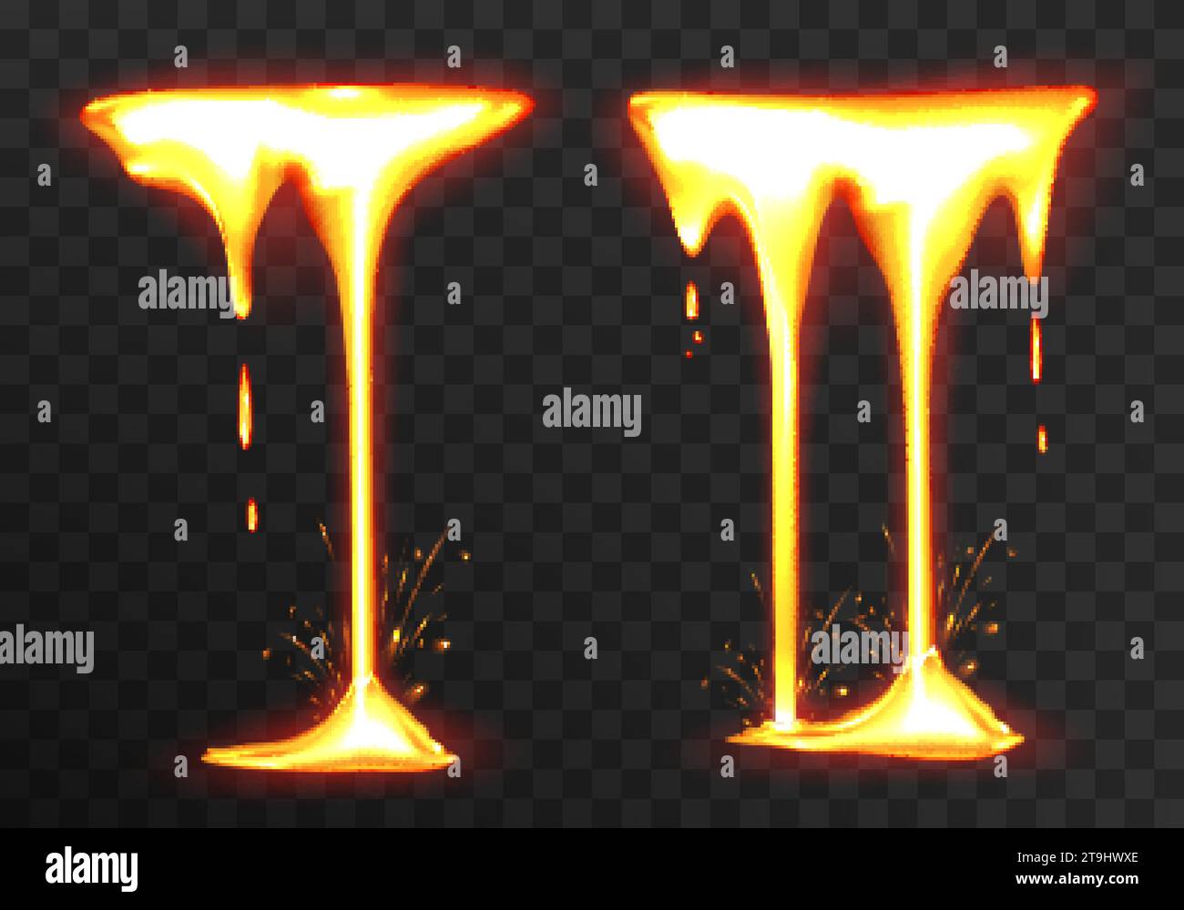 Black volcanic lava Stock Vector Images - Alamy