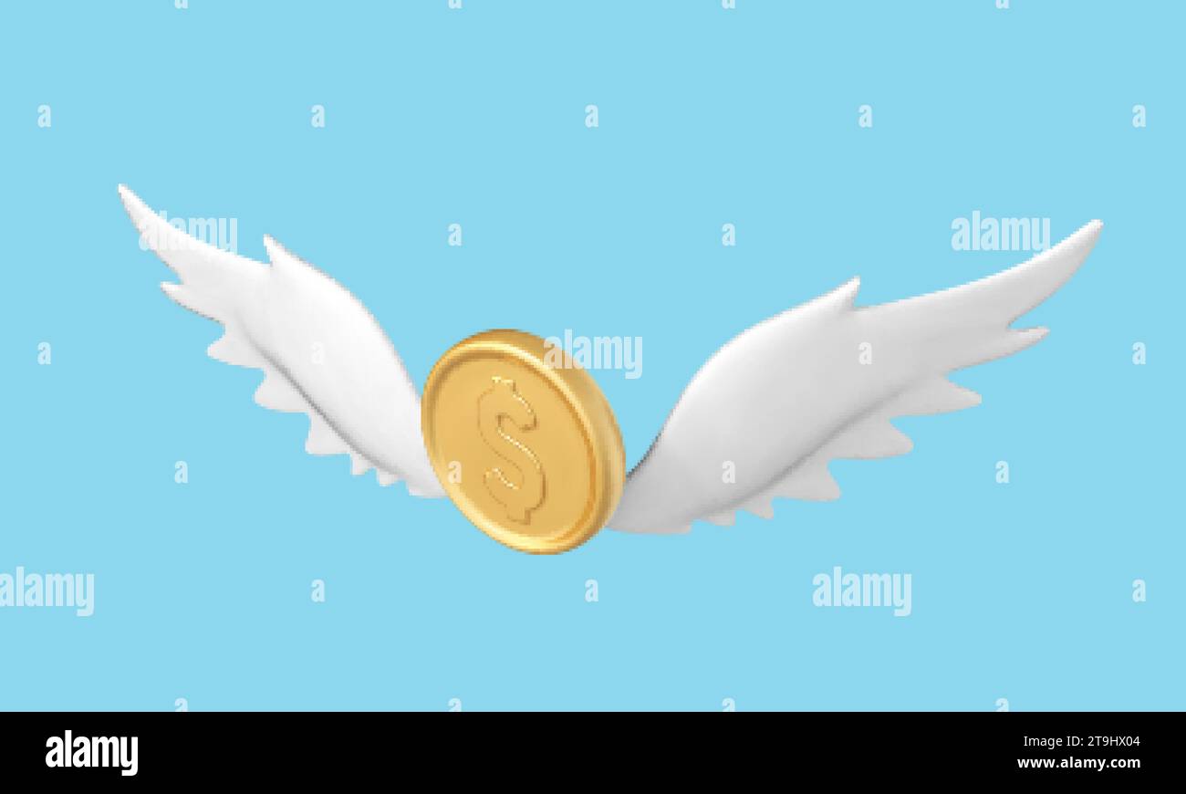 3d render flying dollar bill Stock Vector Images - Alamy