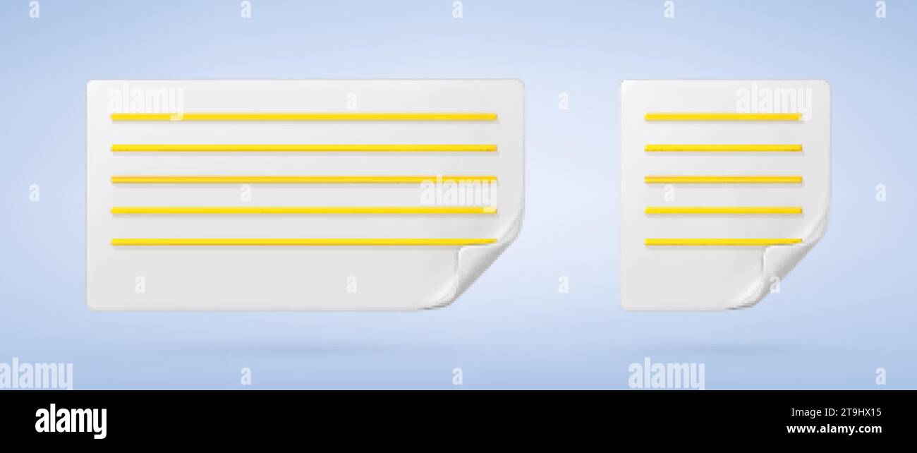 Document in cartoon 3d style. Paper icon in cartoon design isolated on ...