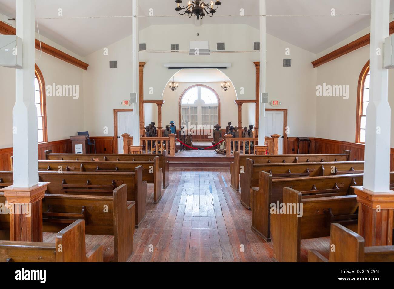 Vacherie, USA - October 27, 2023: inside of Plantation church in ...