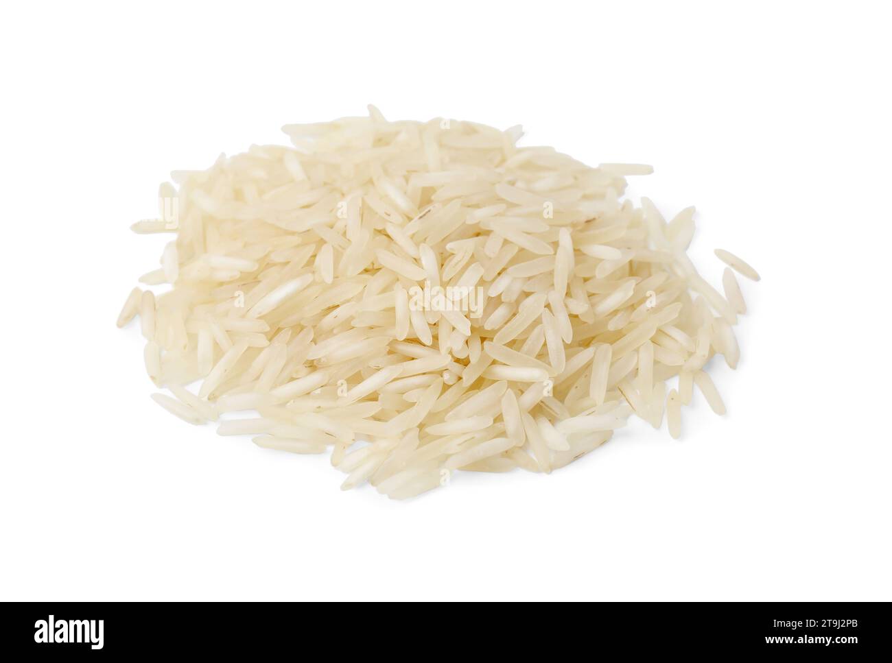 Pile of raw rice isolated on white Stock Photo - Alamy