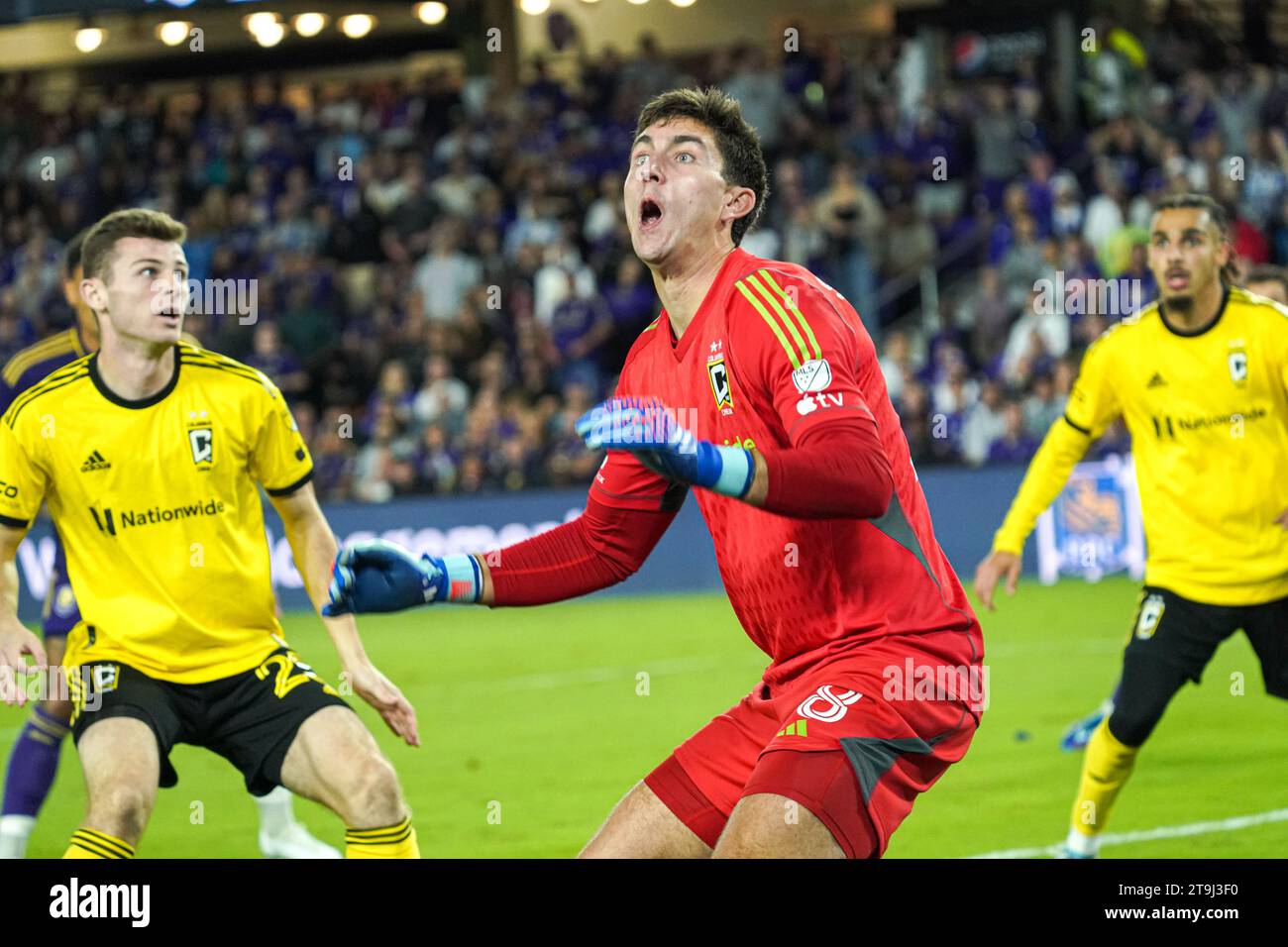 Orlando, Florida, USA, November 25, 2023, Columbus Crew goalkeeper ...