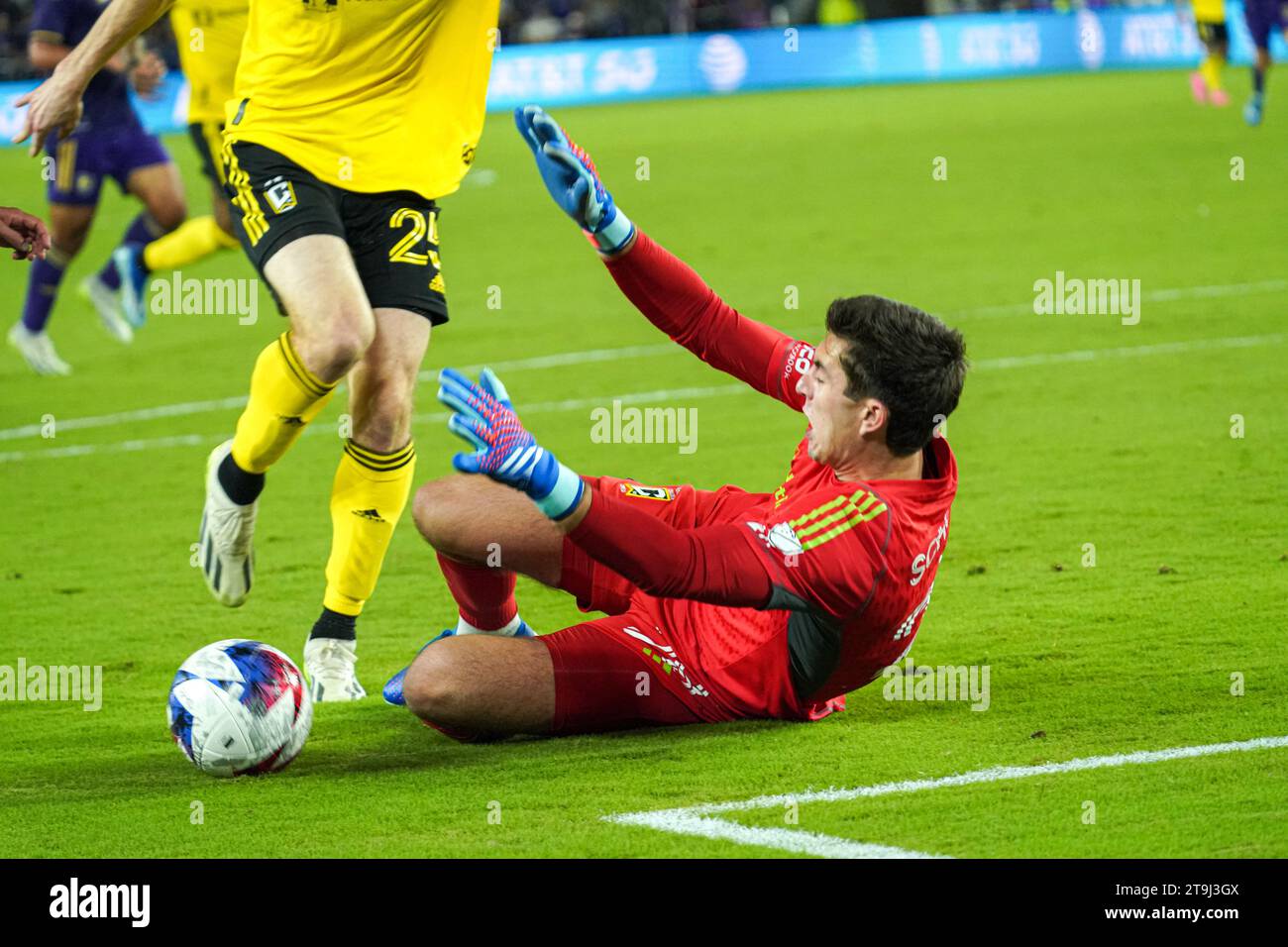 Orlando, Florida, USA, November 25, 2023, Columbus Crew goalkeeper ...
