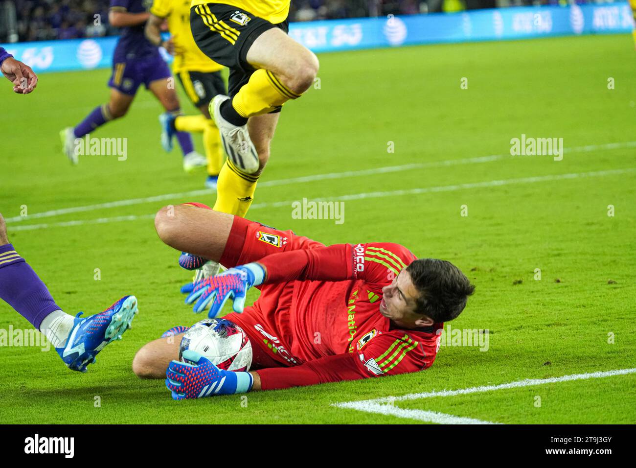 Orlando, Florida, USA, November 25, 2023, Columbus Crew goalkeeper ...