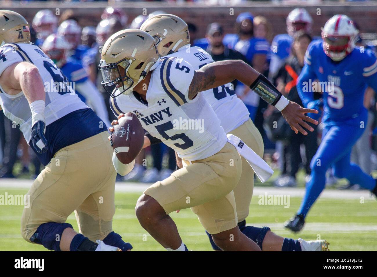 Dallas, Texas, USA. 25th Nov, 2023. Navy Midshipmen quarterback Braxton ...