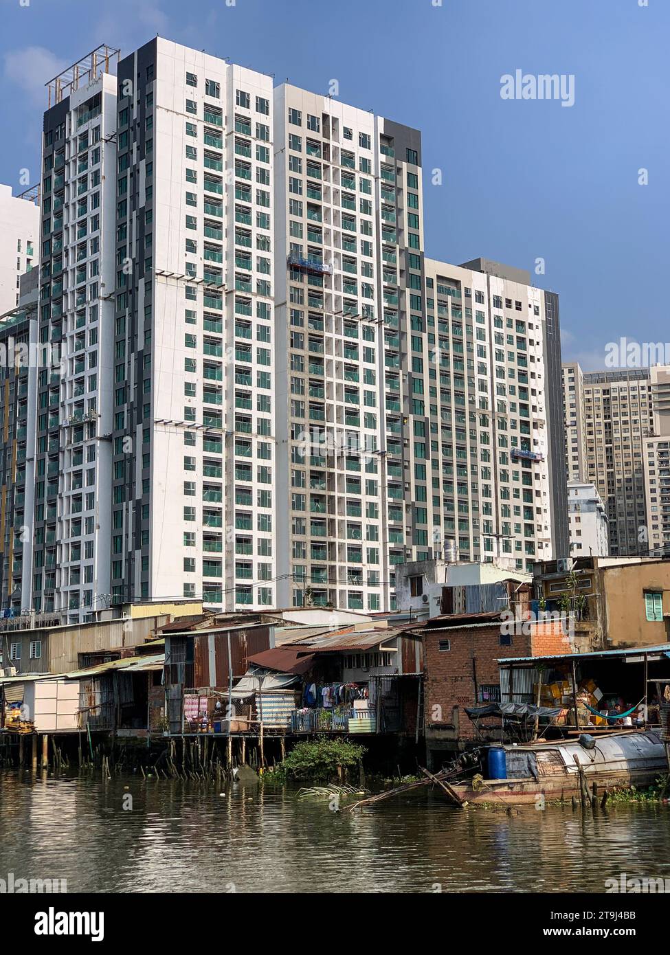 Ho Chi Minh, Vietnam. Juxtaposition of High-rise Apartment Buildings ...