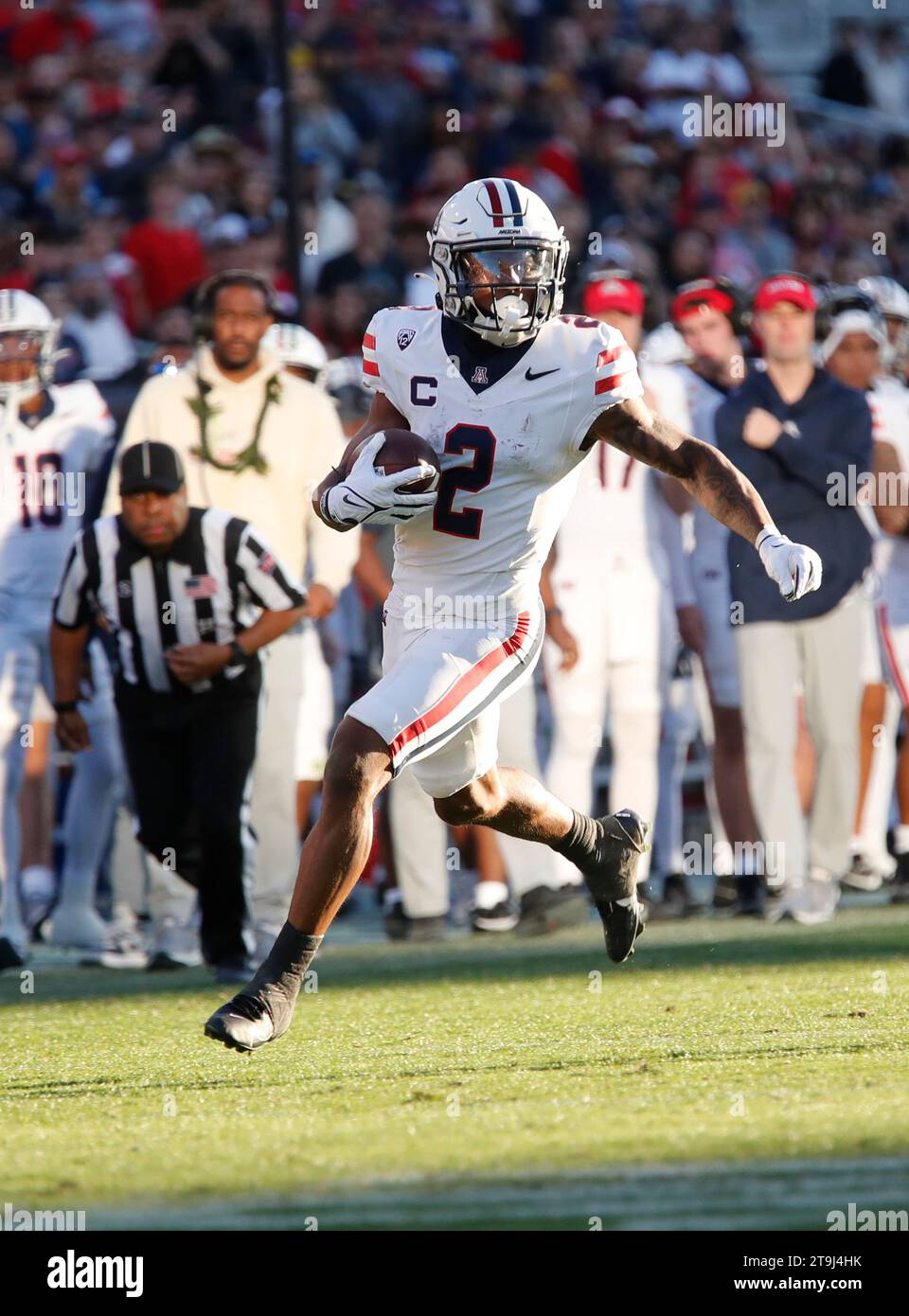 November 25, 2023: Wide receiver Jacob Cowing (2) of the Arizona ...
