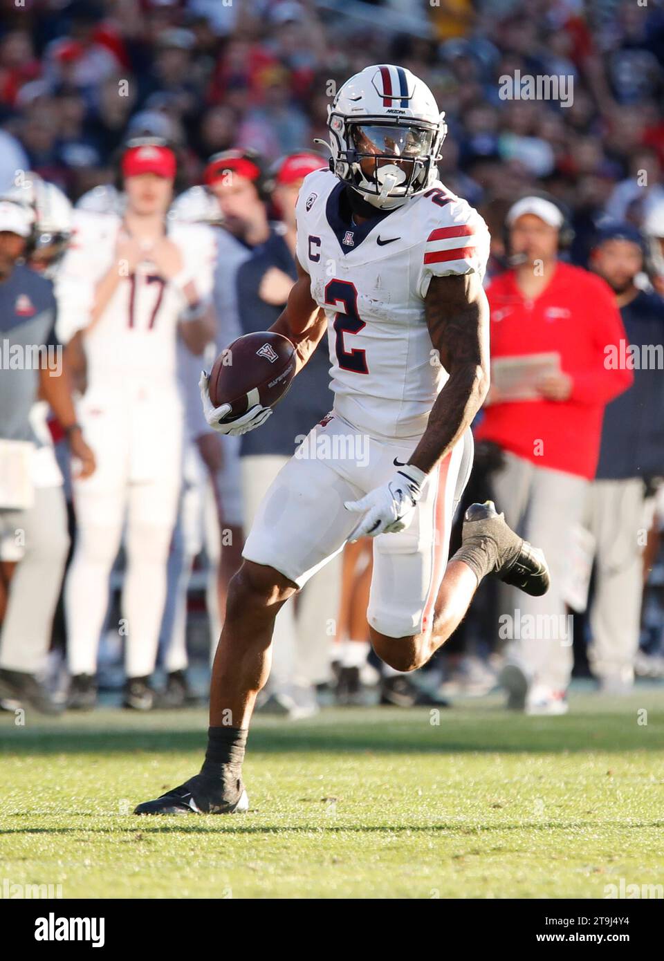 Tempe, Arizona, USA. 25th Nov, 2023. Wide receiver Jacob Cowing (2) of ...