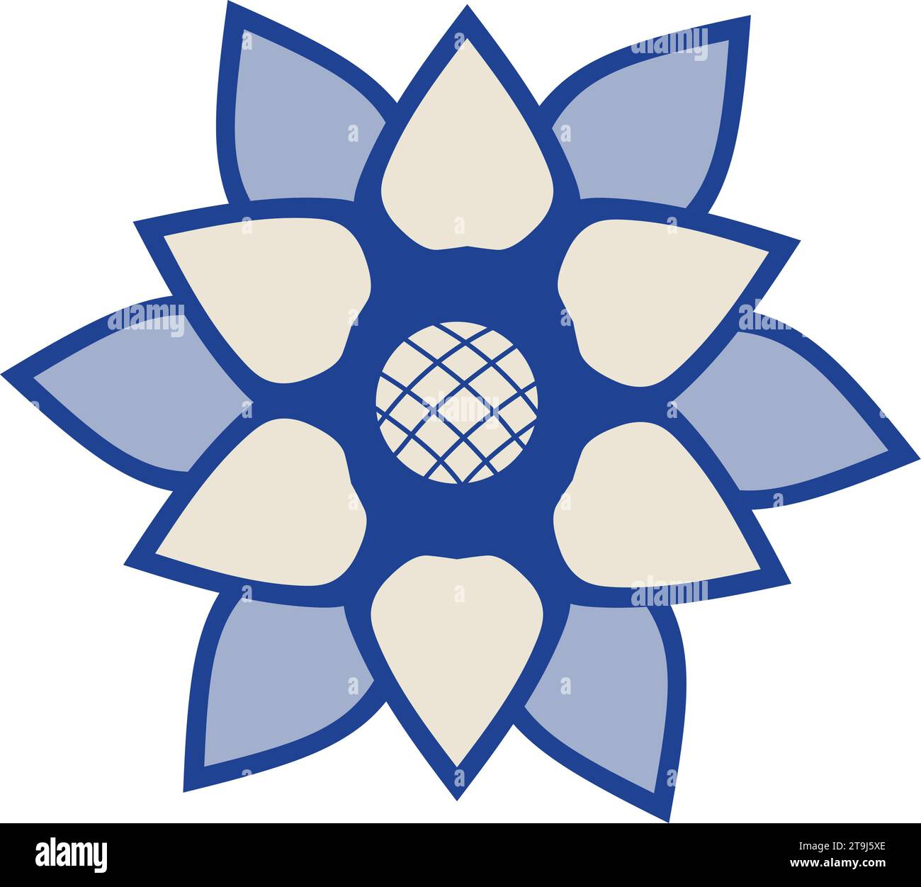 chinese porcelain blue flower vector isolated Stock Vector Image & Art ...