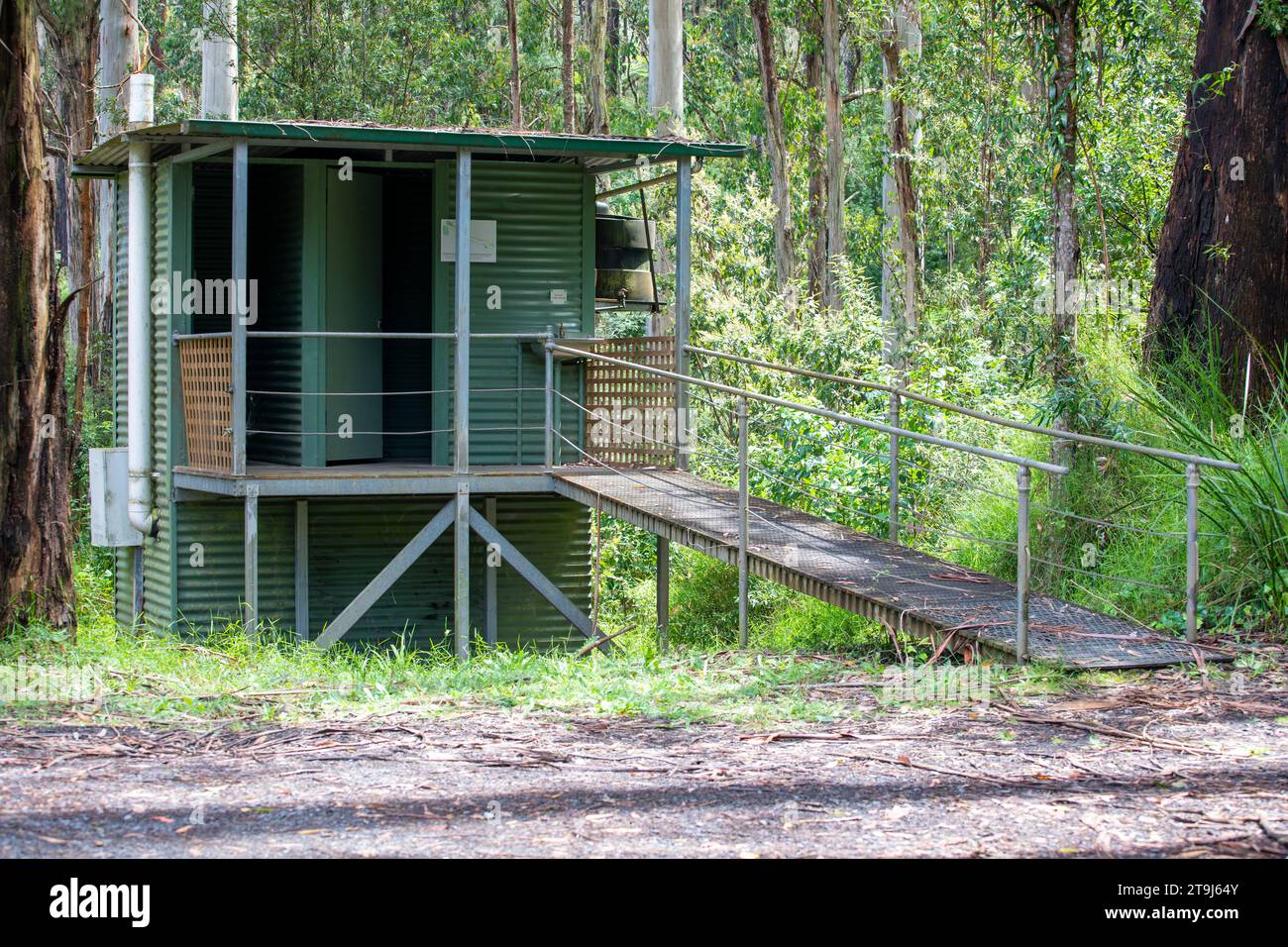 Tourist toilet facility in the Australian bush Stock Photo - Alamy