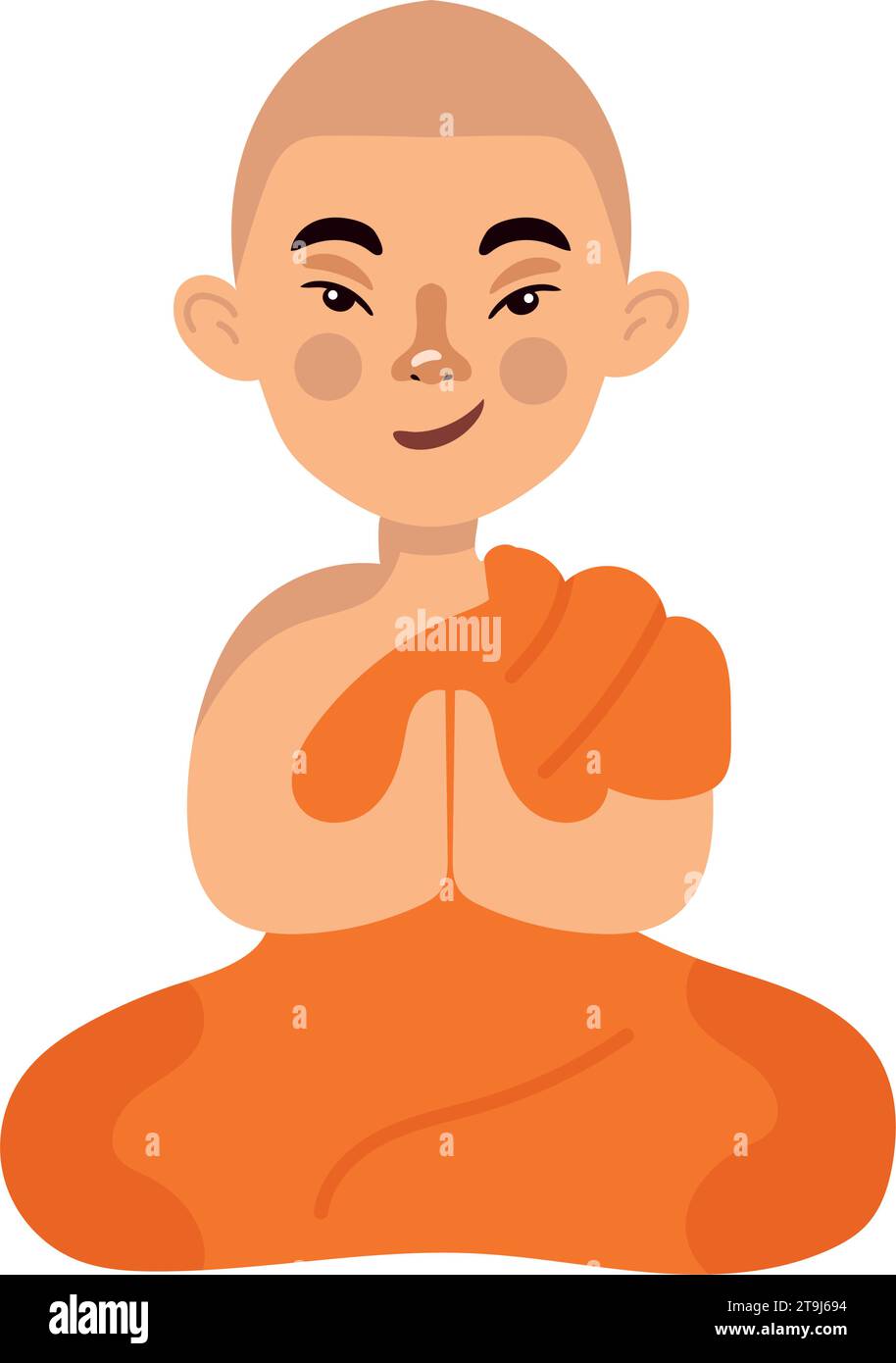 buddhist monk illustration Stock Vector Image & Art - Alamy