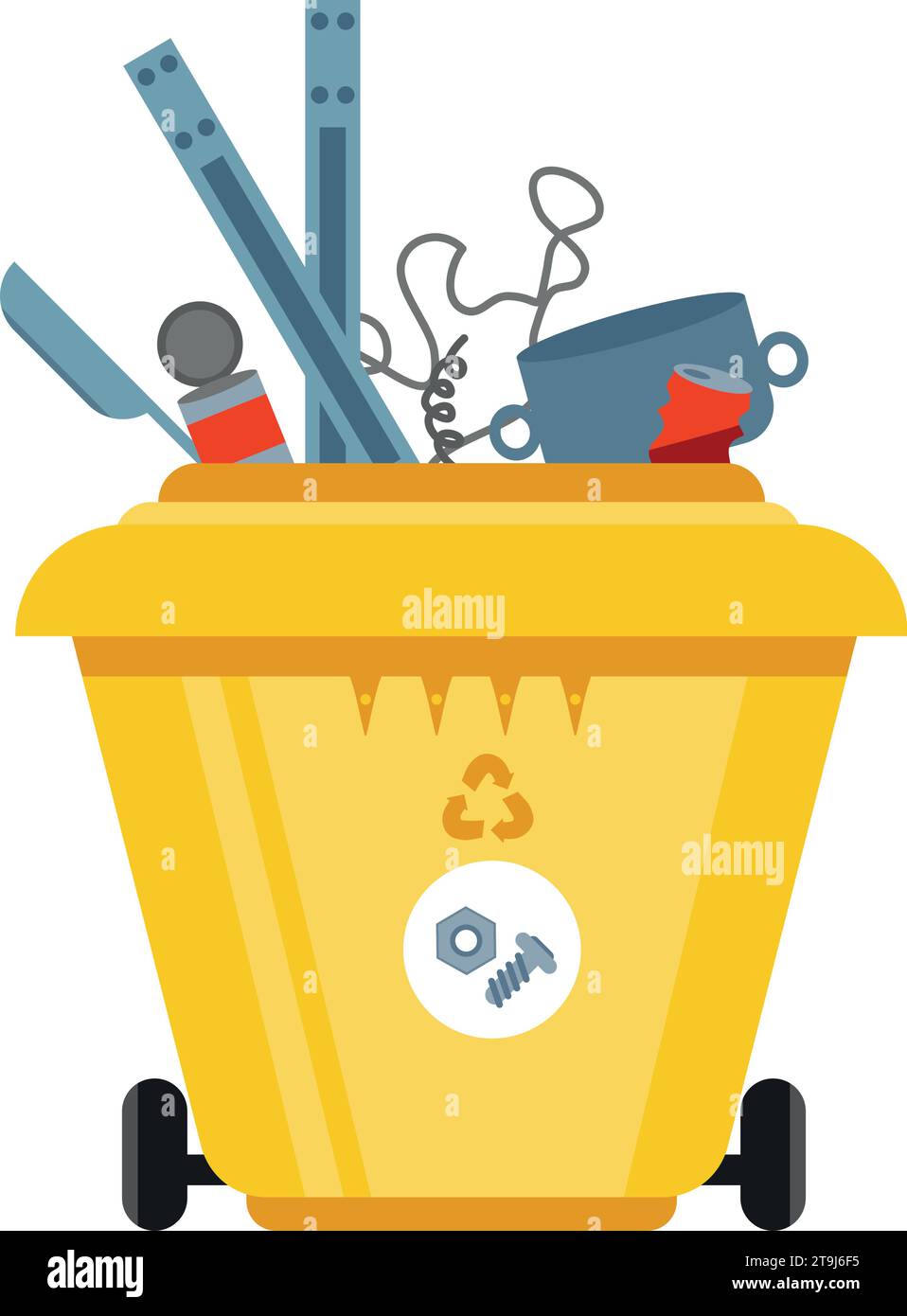 waste management in metal bin Stock Vector Image & Art - Alamy