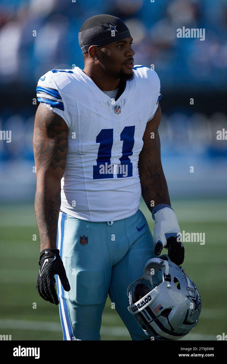 Dallas Cowboys linebacker Micah Parsons (11) warms up prior to an NFL ...