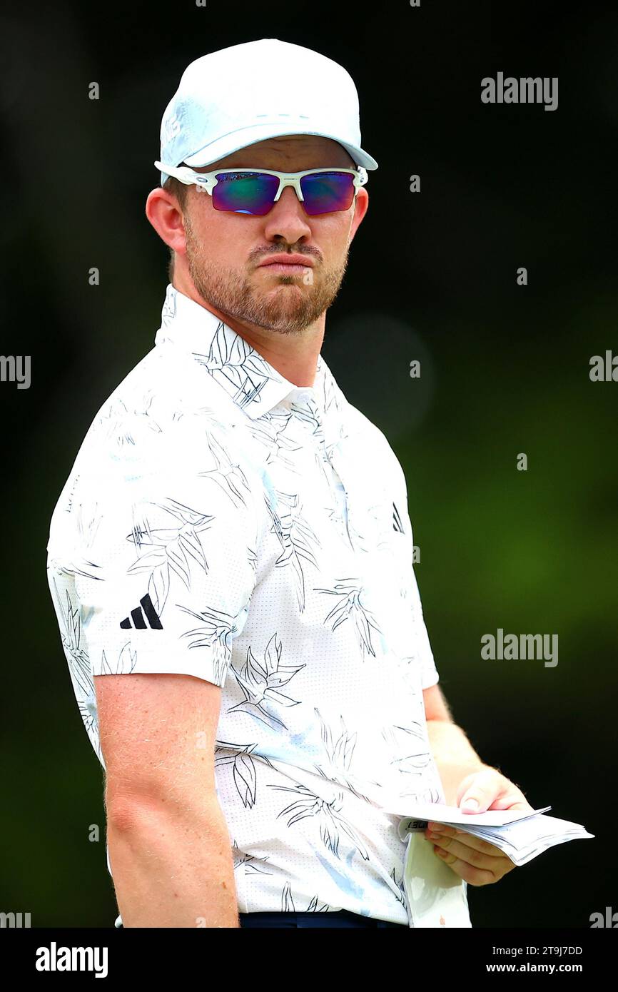 Connor Syme of Scotland looks on during the Fortinet Australian PGA ...