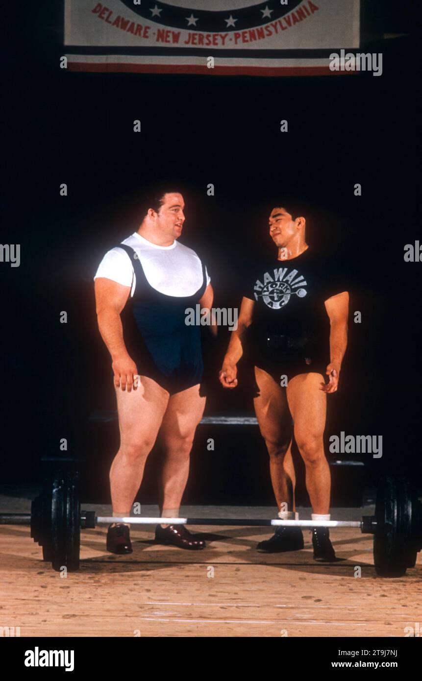 PHILADELPHIA, PA - JUNE, 1956: Weightlifters Paul Anderson (1932-1994 ...