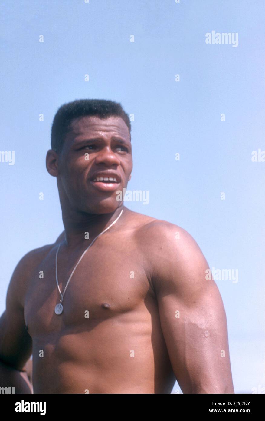 LOS ANGELES, CA - JUNE 30: Milt Campbell of the Navy Midshipmen poses ...