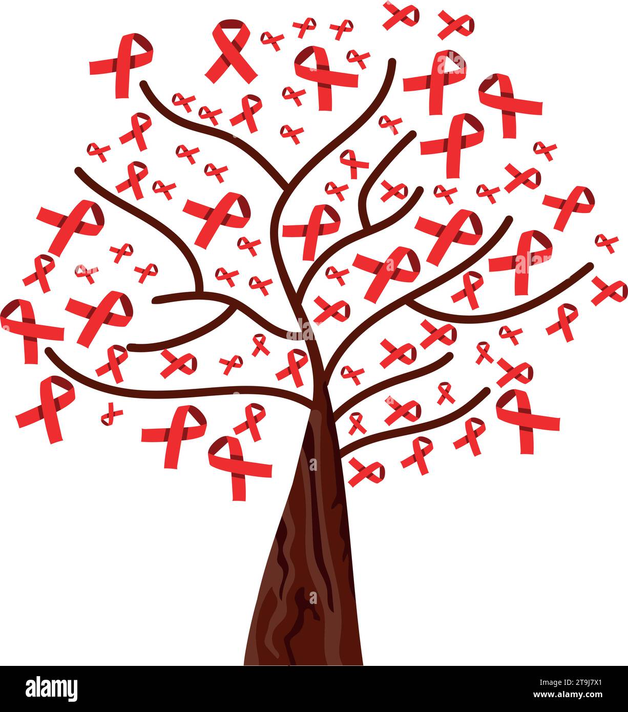 aids day ribbons tree vector isolated Stock Vector Image & Art - Alamy