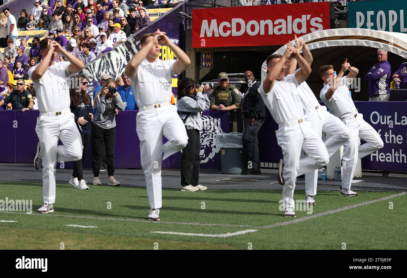 Baton Rouge, USA. 25th Nov, 2023. Texas A&M Aggies Yell Leaders perform ...