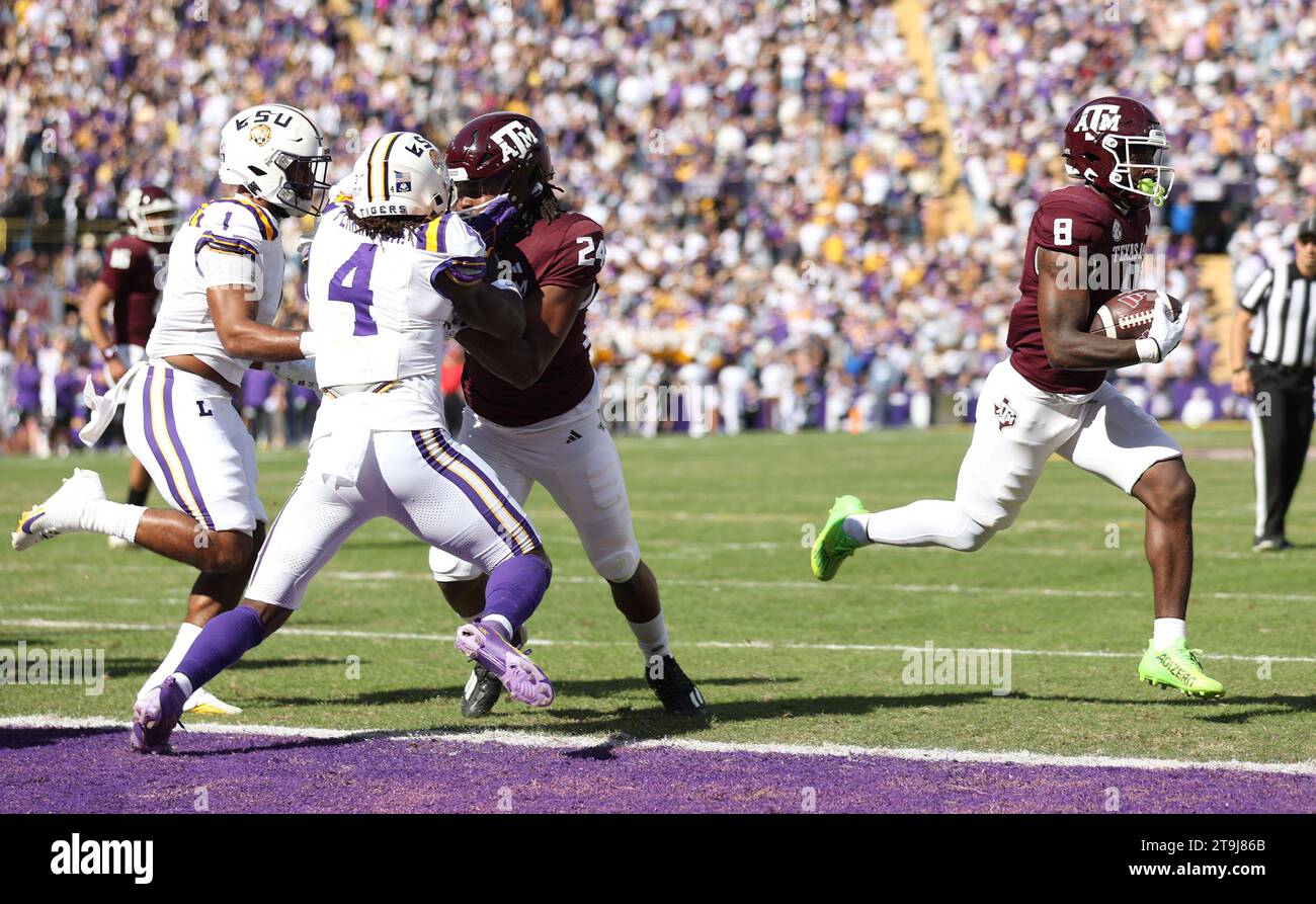 Baton Rouge, USA. 25th Nov, 2023. Texas A&M Aggies running back Earnest ...