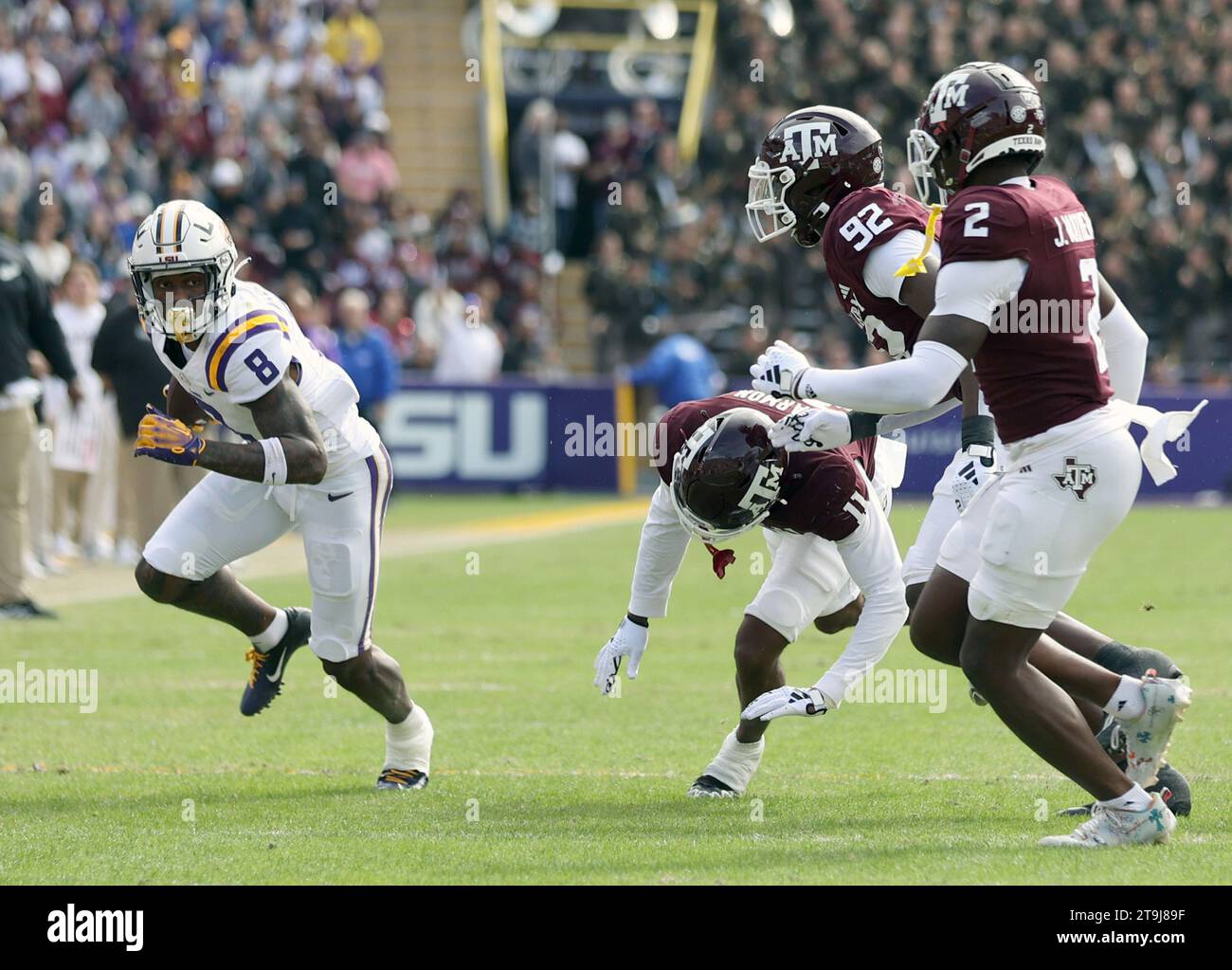 Baton Rouge, USA. 25th Nov, 2023. DUPLICATE***LSU Tigers safety Major ...