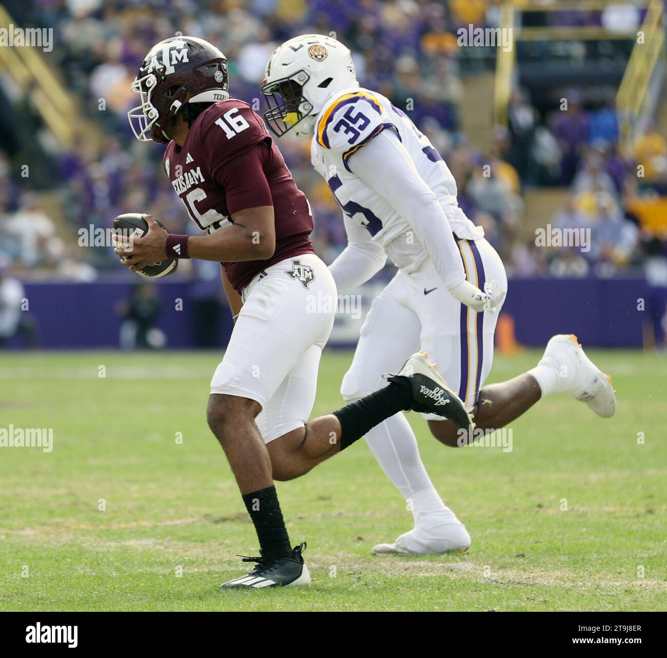 Baton Rouge, USA. 25th Nov, 2023. Texas A&M Aggies quarterback Jaylen ...