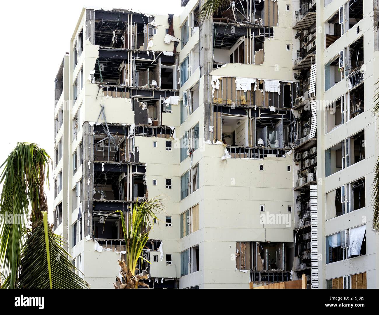 Damaged building in Acapulco, Guerrero, Mexico after a direct hit by ...