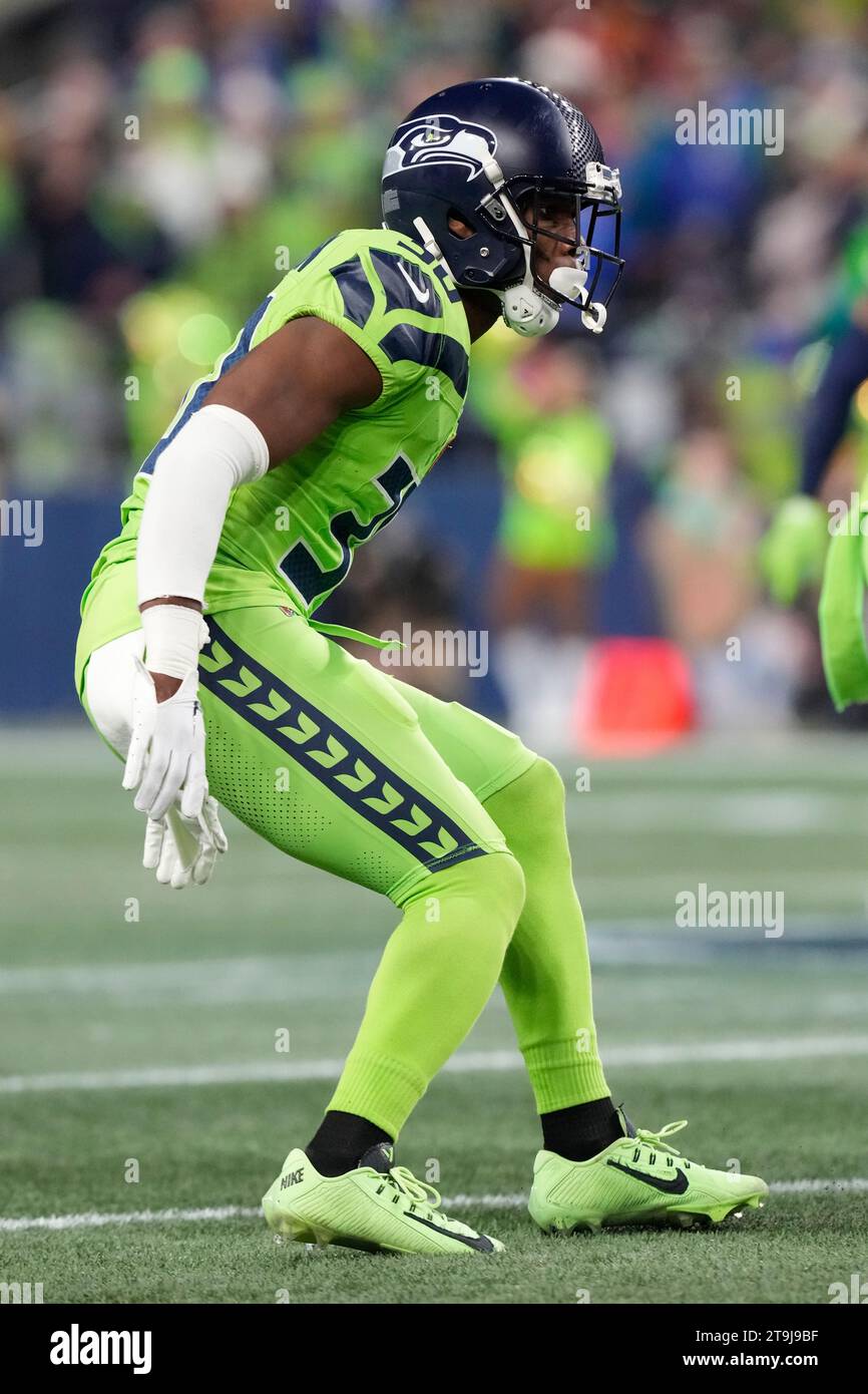 Seattle Seahawks cornerback Michael Jackson (30) gets set during an NFL ...